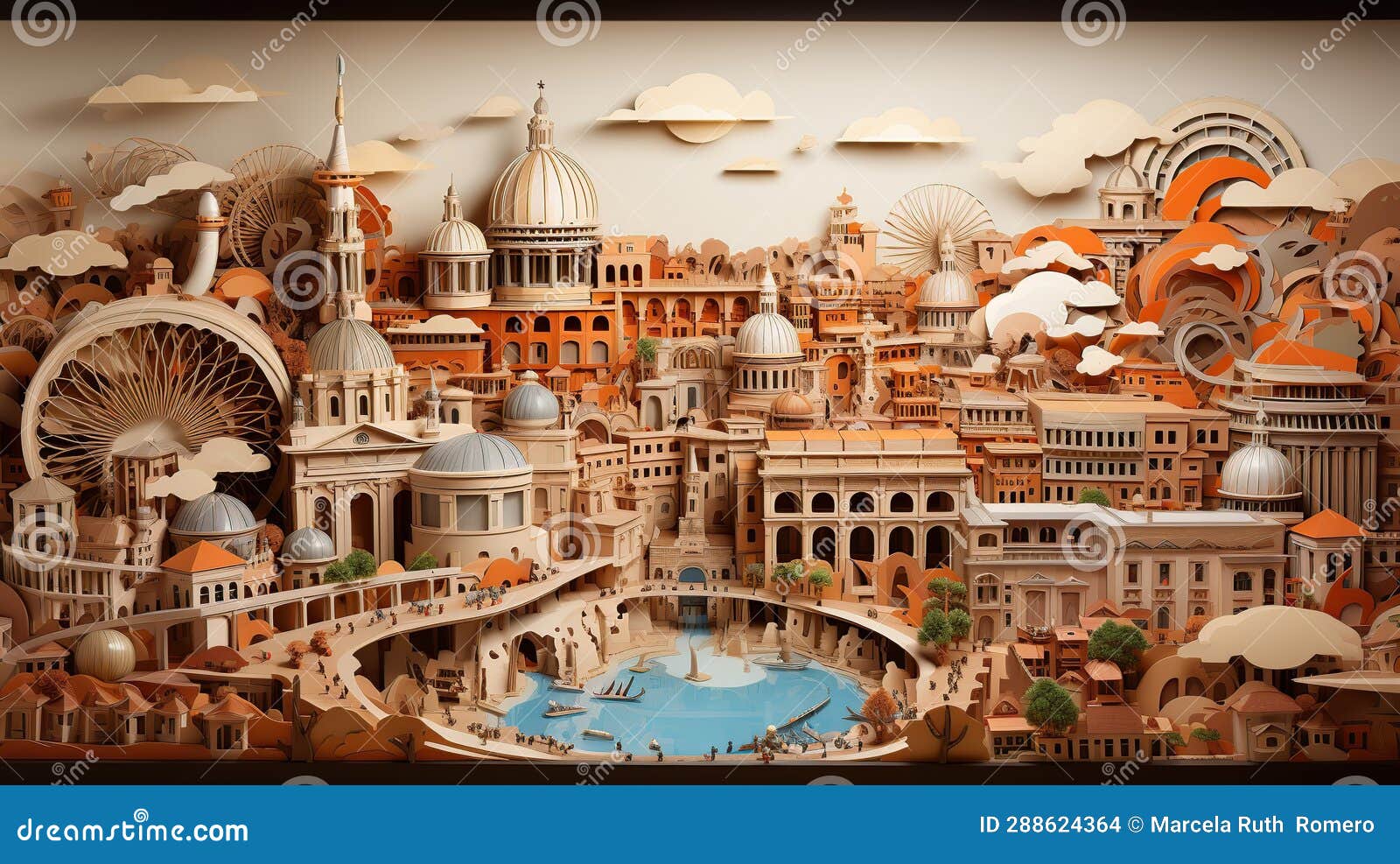 Ancient Rome City, 3D Style. AI Generated Stock Illustration ...
