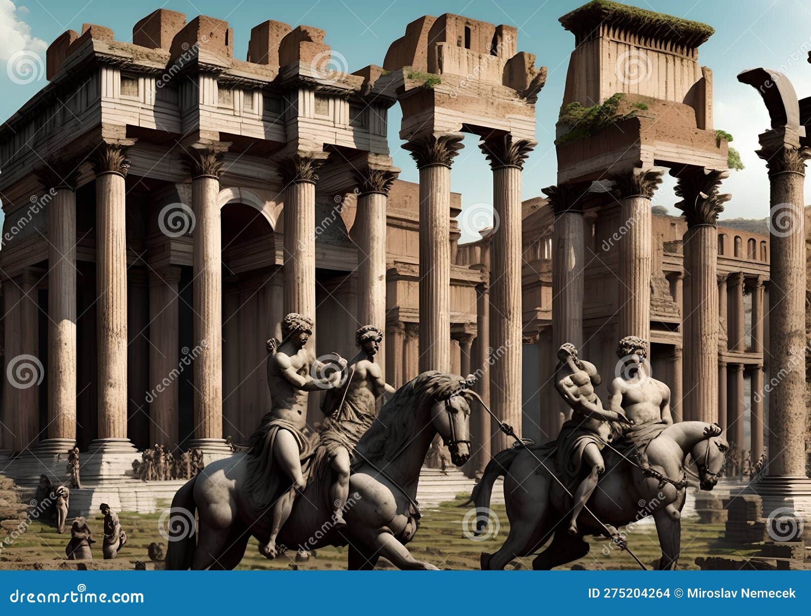 Ancient Rome, Generative AI Illustration Stock Illustration ...