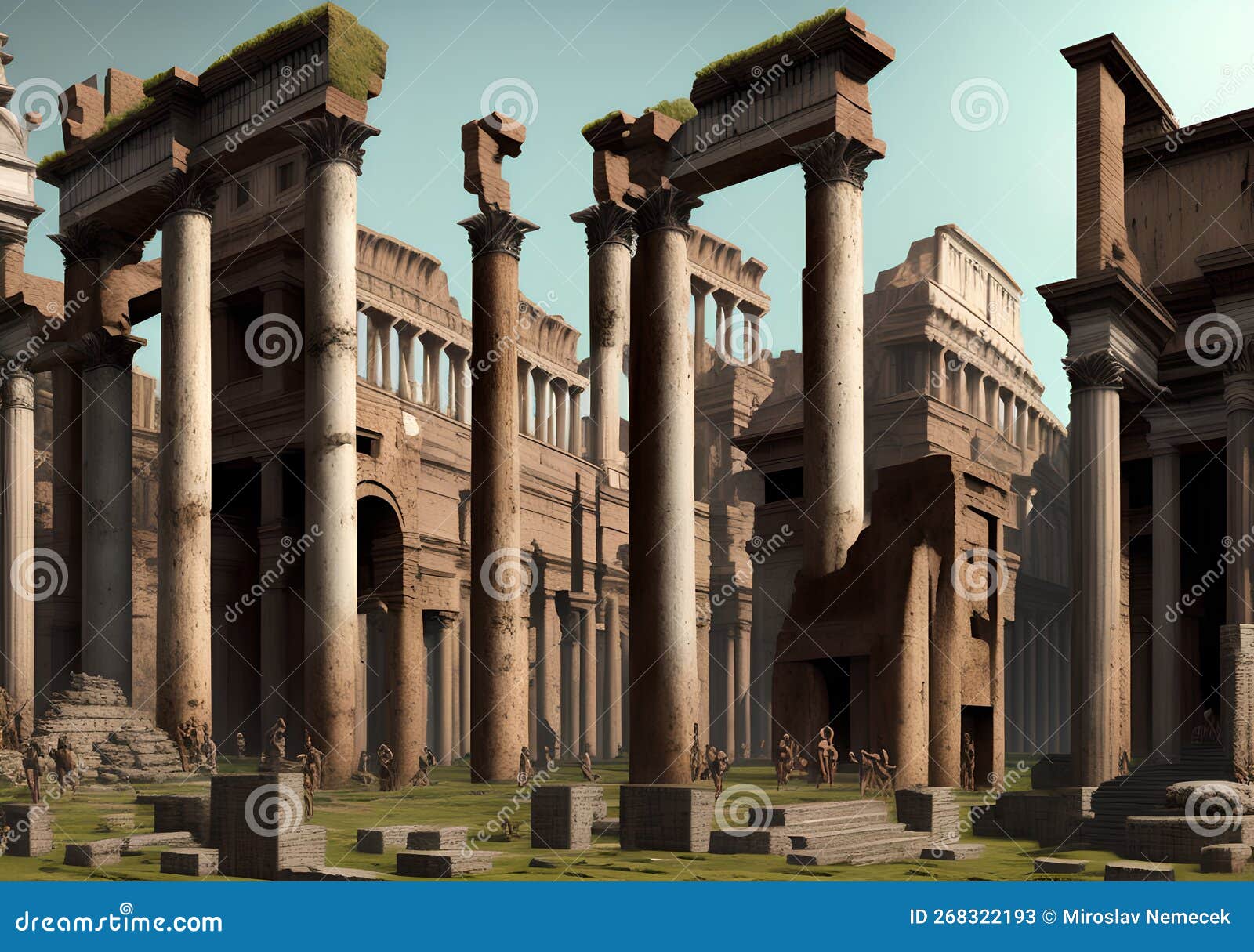 Ancient Rome, Generative AI Illustration Stock Illustration ...