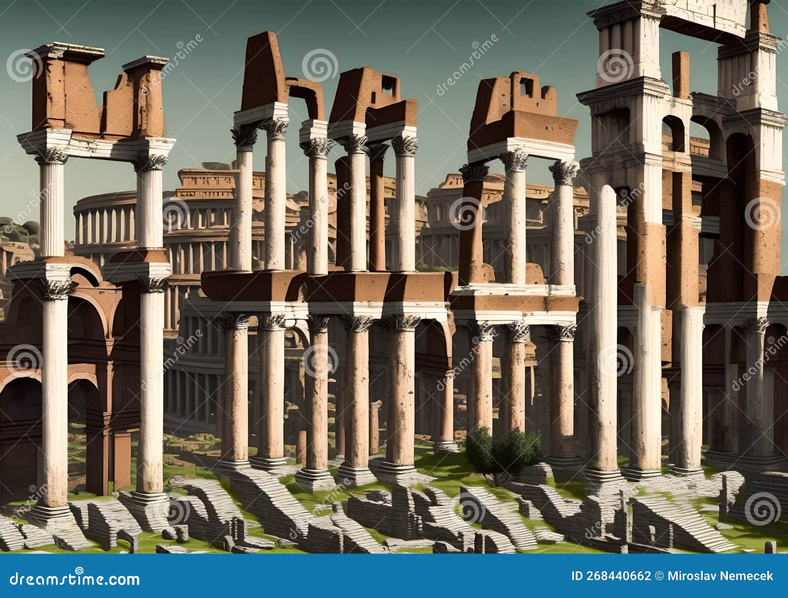 Ancient Rome, Generative AI Illustration Stock Illustration ...