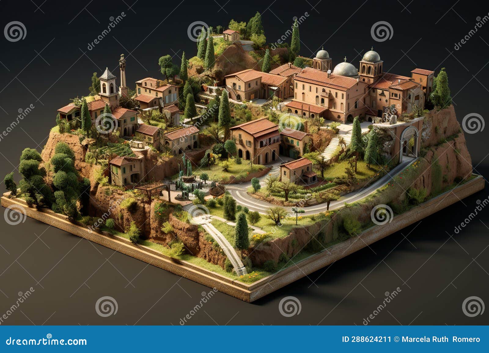 3D Isometric Diorama Representation Of The Great Wall Of China ...