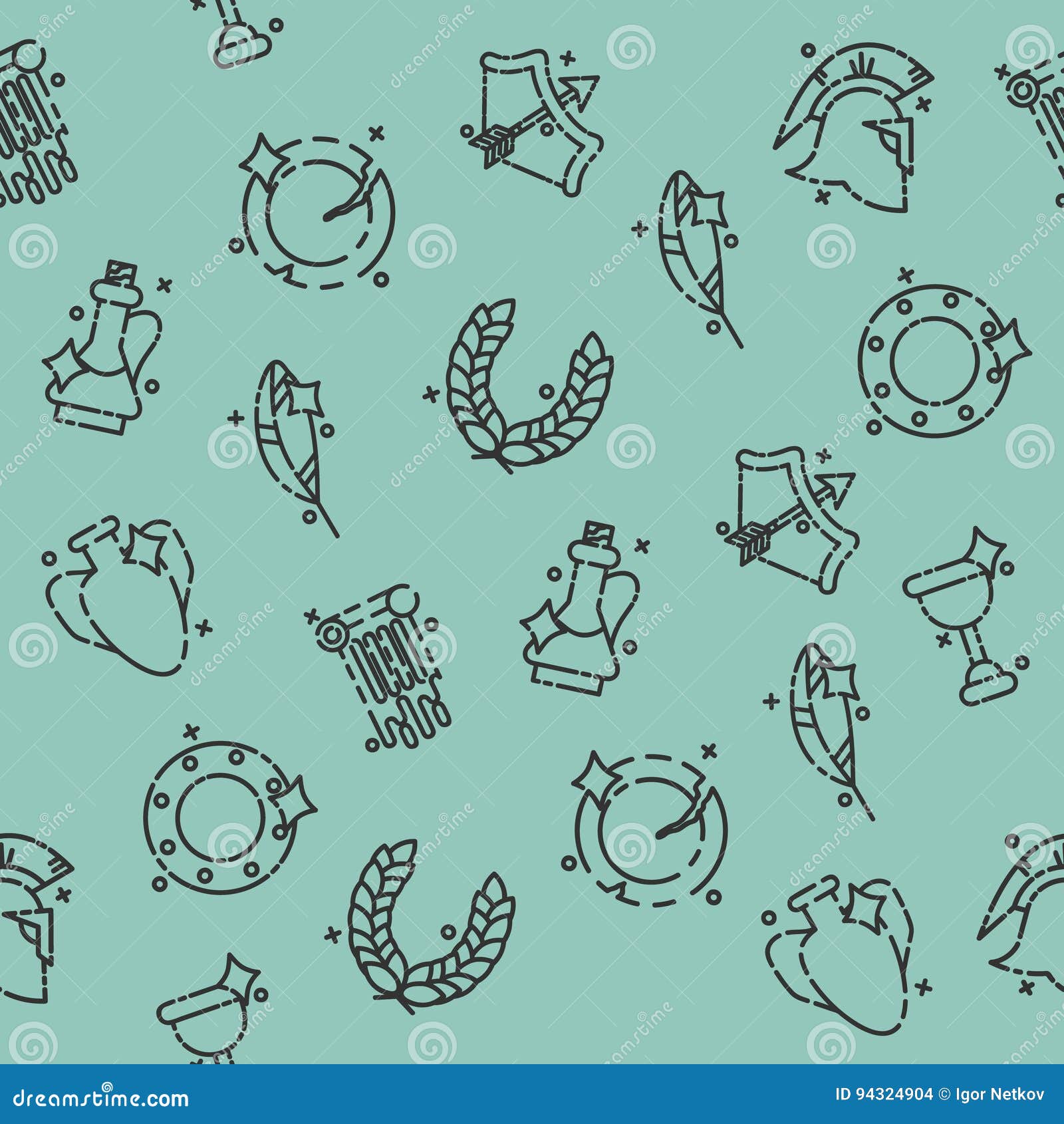 Ancient rome pattern stock vector. Illustration of city - 94324904