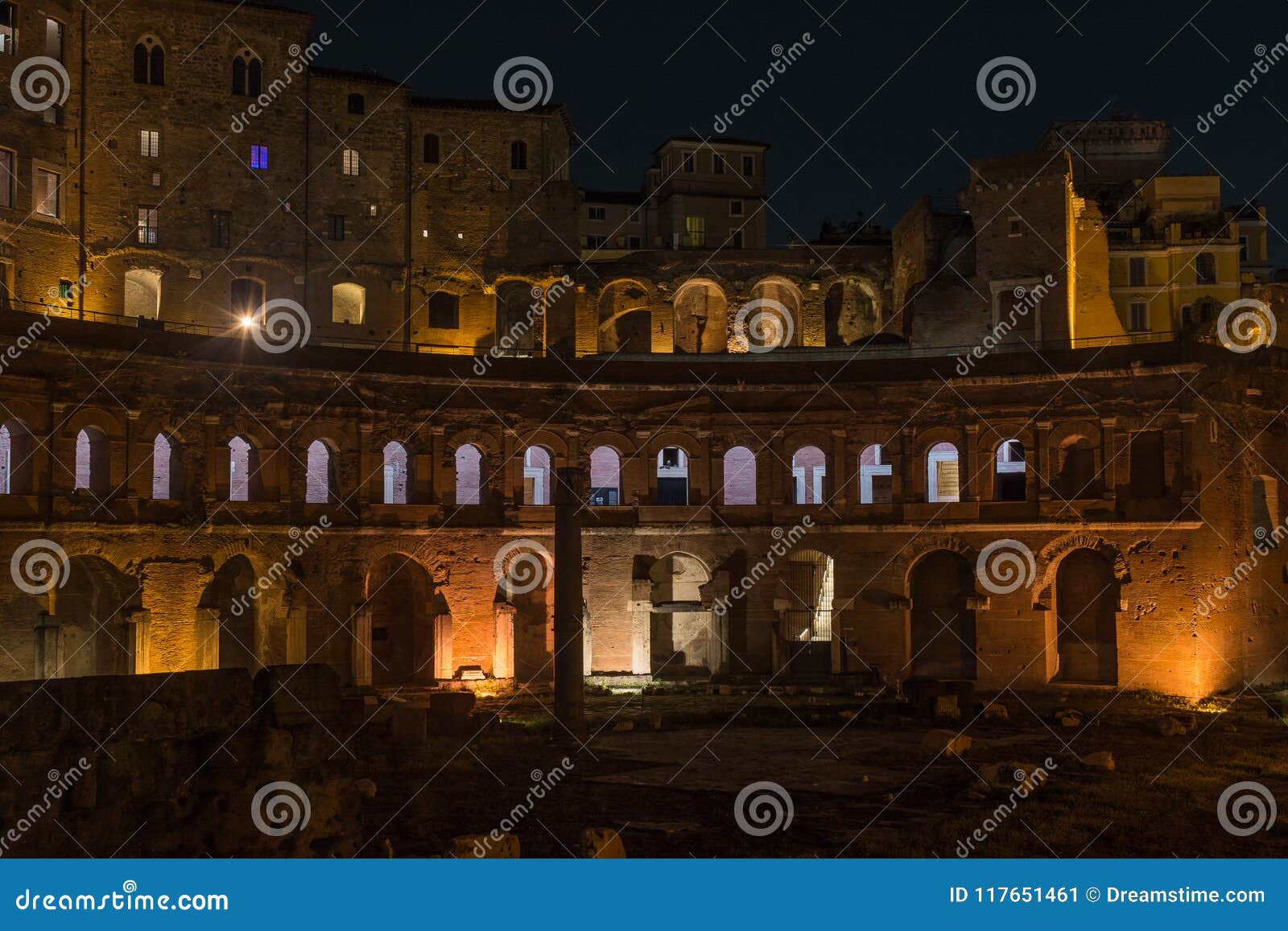 Ancient Rome - Roman Forum in the Night Editorial Photo - Image of ...
