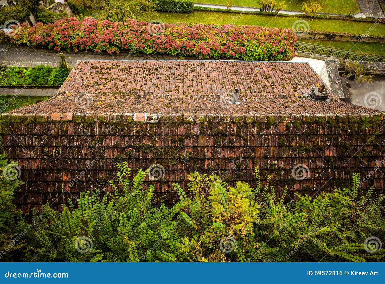 Ancient Rooftop from a Tile in Luxembourg Close-up Stock Photo - Image ...