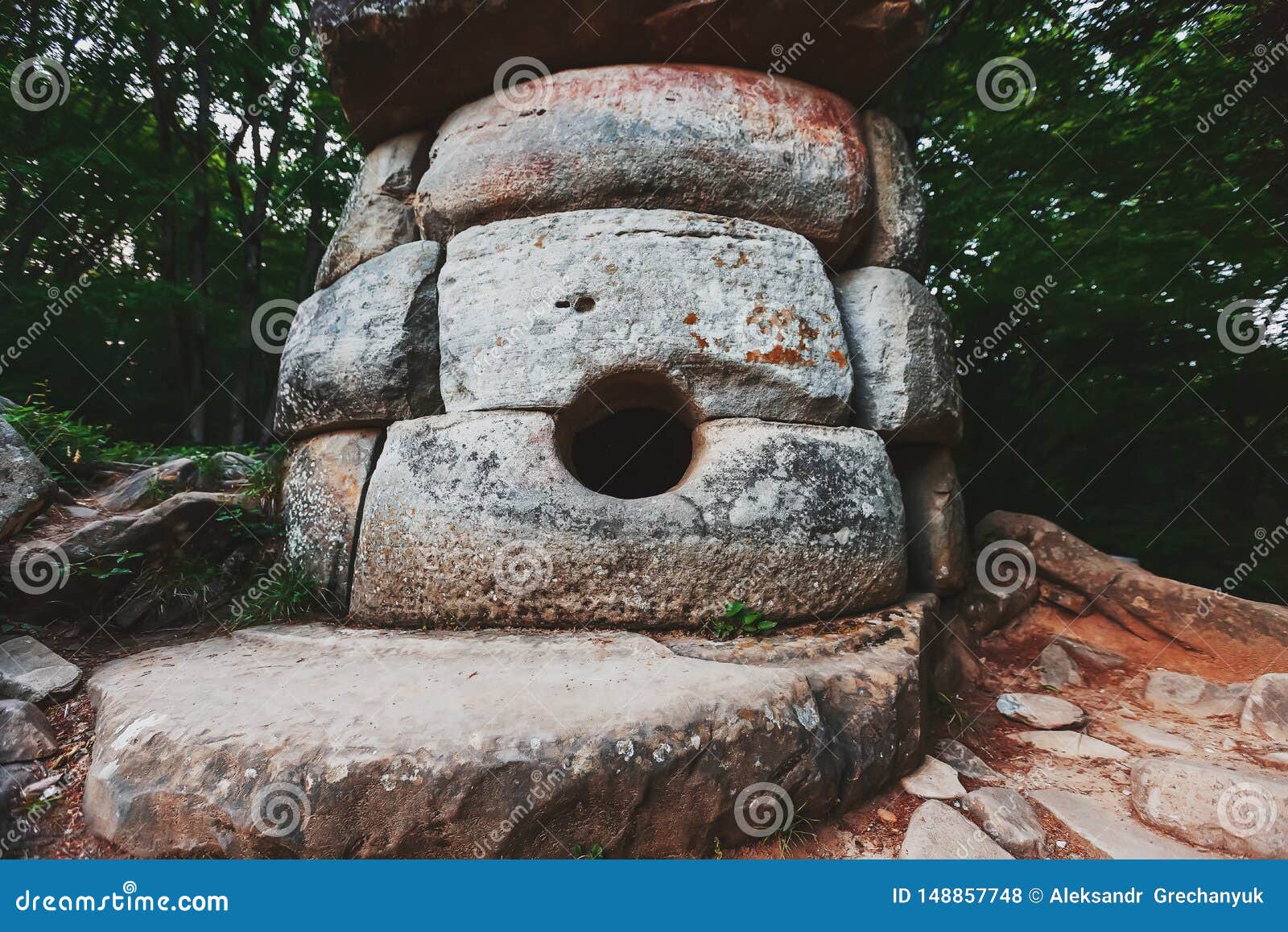 Ancient Round Compound Dolmen in the Valley of the River Jean, Monument ...