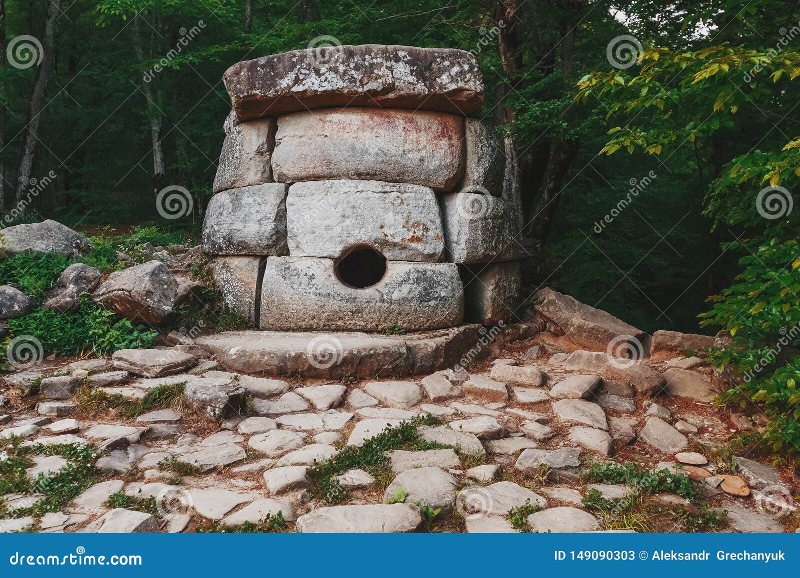 Ancient Round Compound Dolmen in the Valley of the River Jean, Monument ...