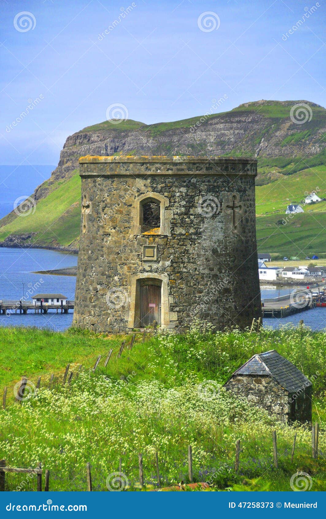 Ancient round tower stock image. Image of fortress, architecture - 47258373