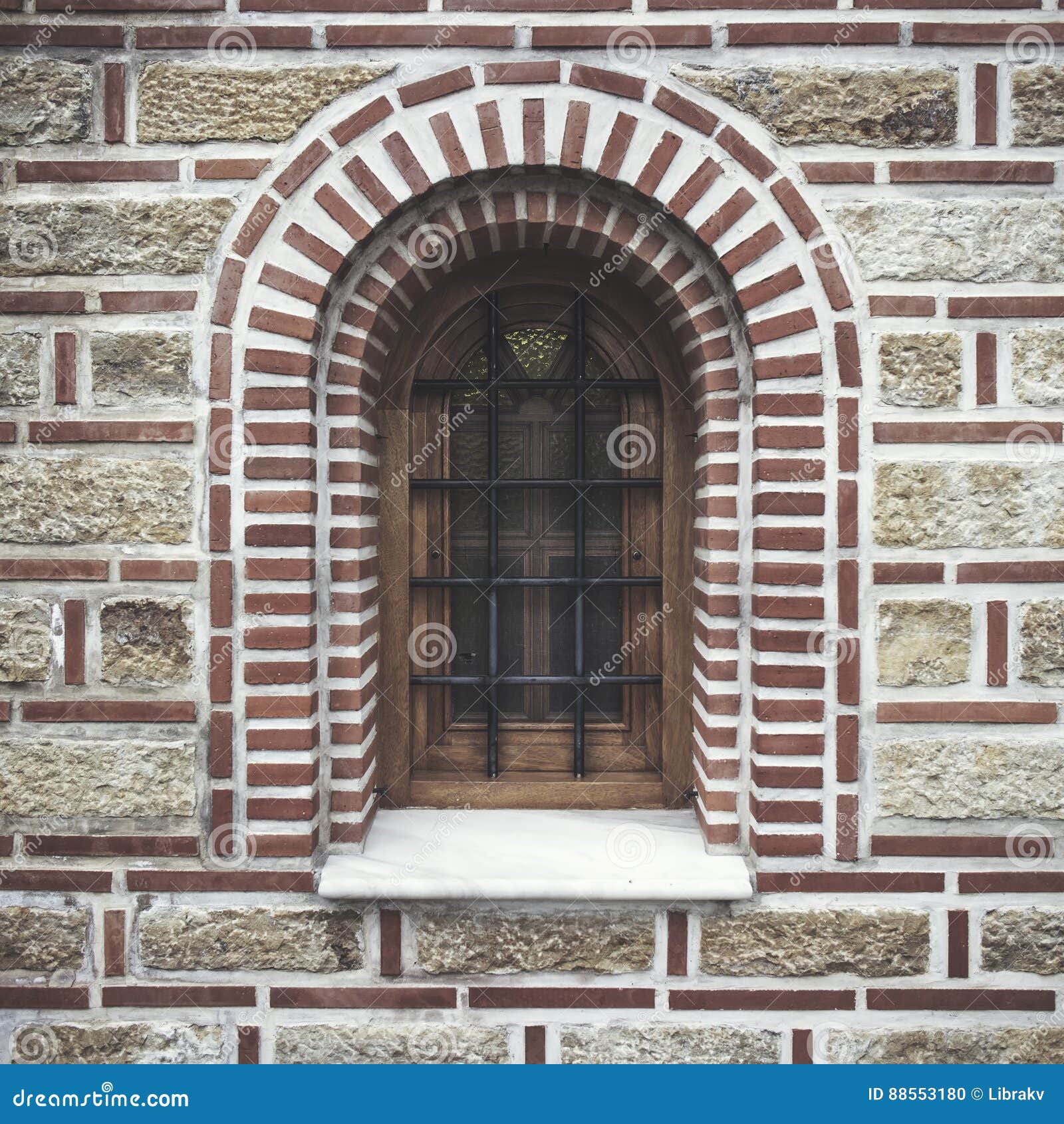 The Ancient Rounded Window Stock Photography | CartoonDealer.com #88553180