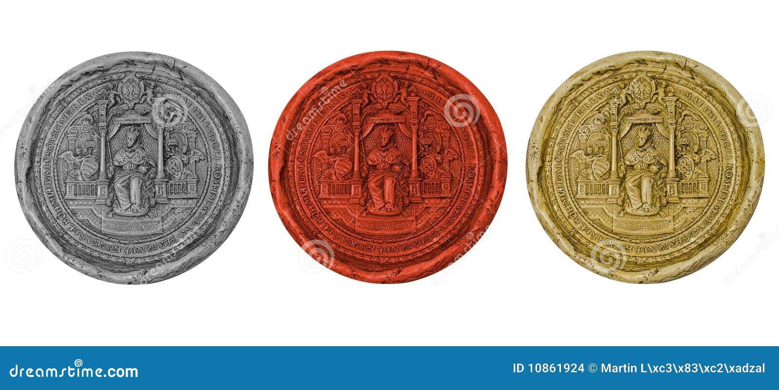 Ancient royal seals stock photo. Image of ancient, isolated - 10861924