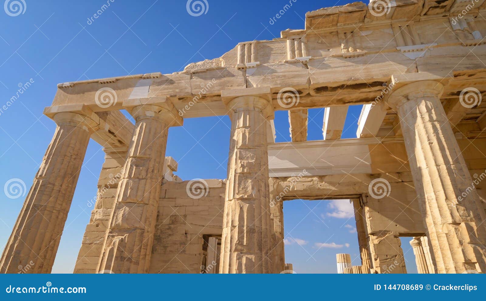 Ancient Ruin at Acropolis in Athens, Greece Stock Image - Image of ...