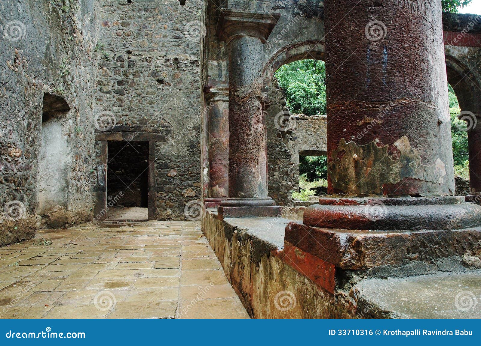 Ancient ruined building stock photo. Image of stonework - 33710316