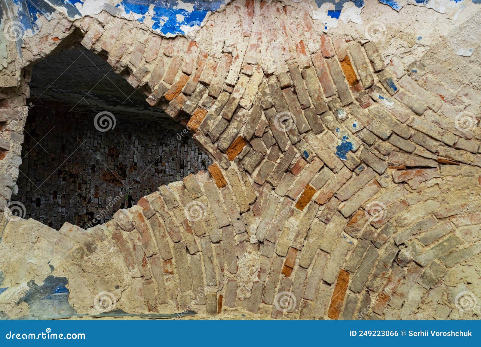 Ancient Ruined Ceiling in a Historic Building Stock Photo - Image of ...