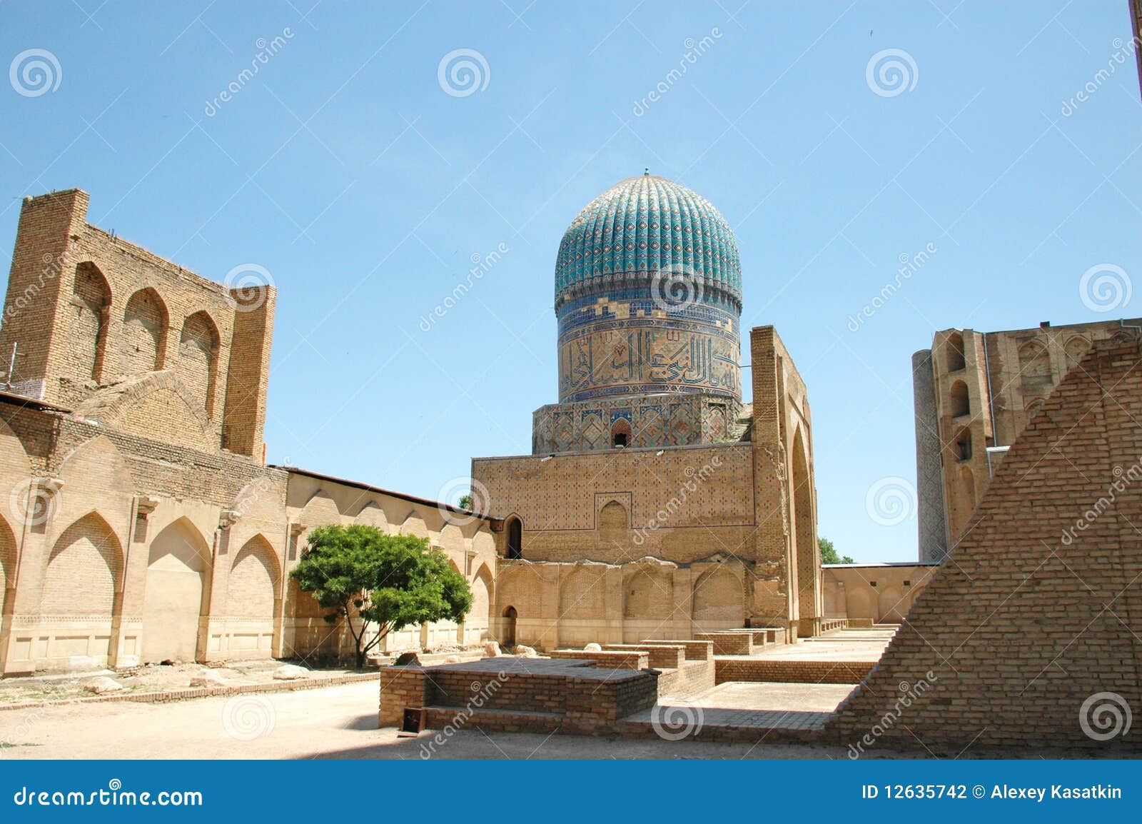 Ancient Ruined Mosque in Samarkand Stock Photo - Image of samarkand ...