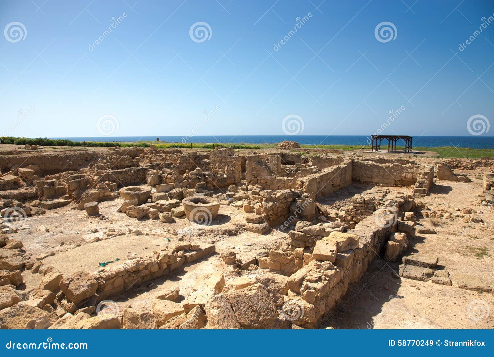 Ancient Ruins in the Archaeological Park of Paphos, Cyprus Stock Image ...
