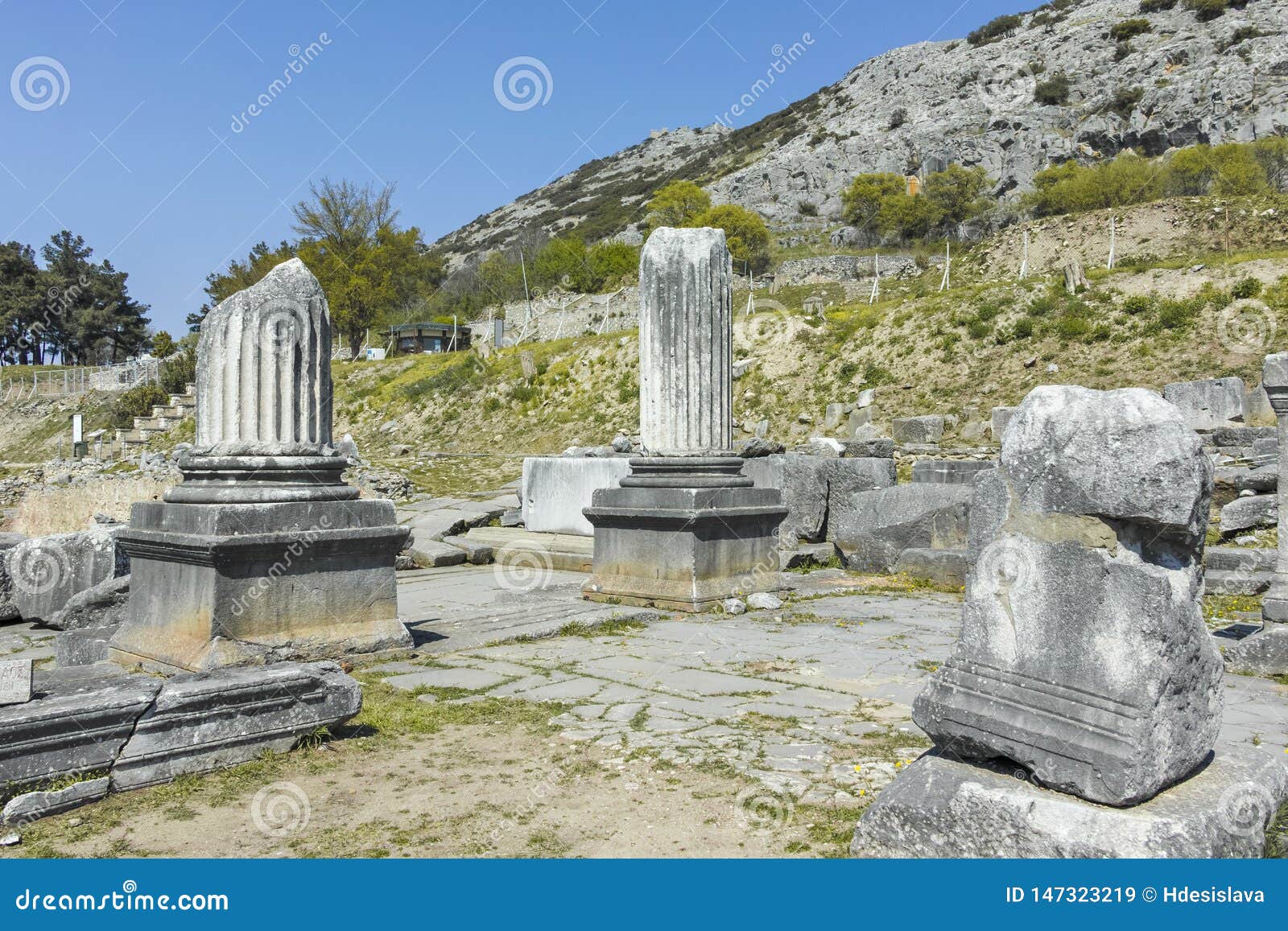 Ancient Ruins at Archaeological Site of Philippi, Greece Editorial ...