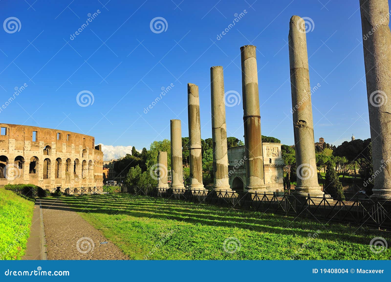 Ancient Ruins - Arcs and Columns Stock Photo - Image of forum, flavian ...