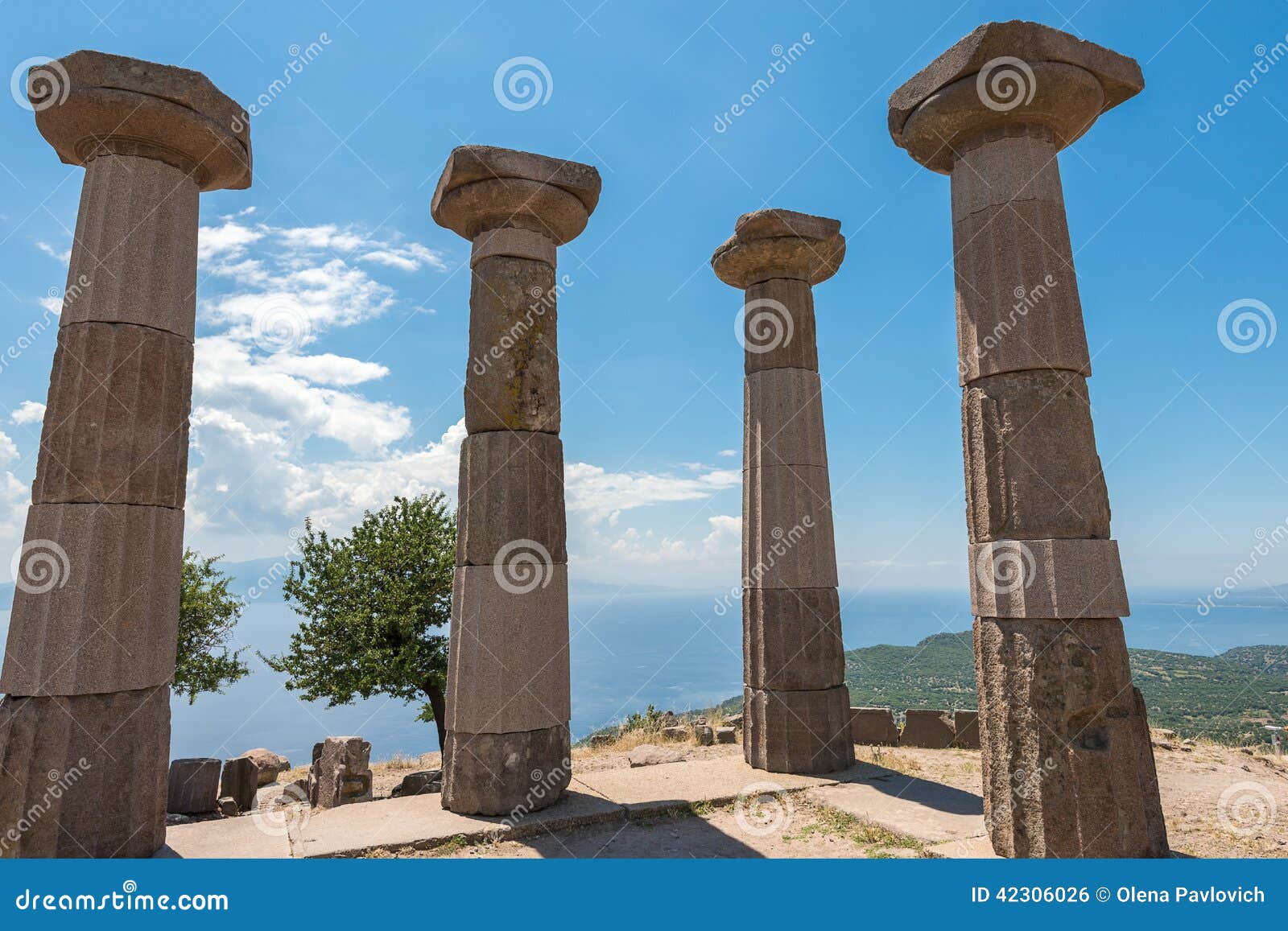 The ancient ruins of Assos stock photo. Image of structure - 42306026