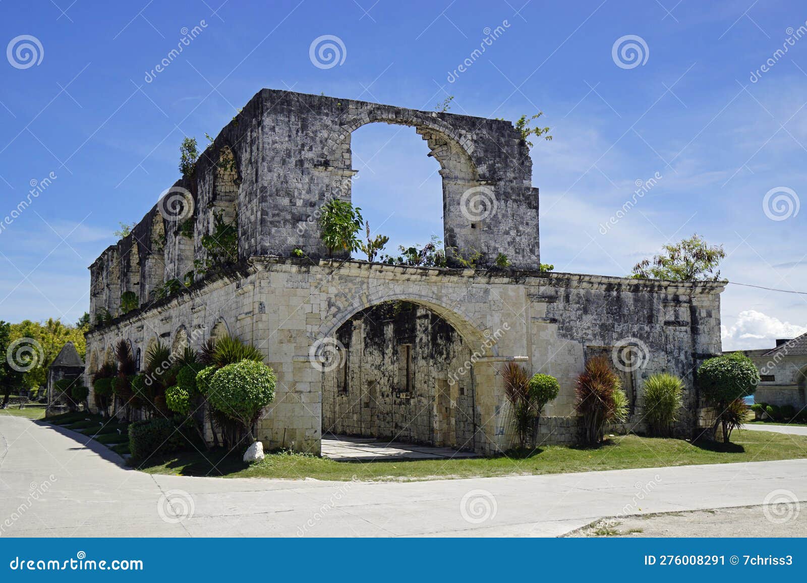 Ancient Ruins of the Barracks of Oslob Stock Image - Image of ...