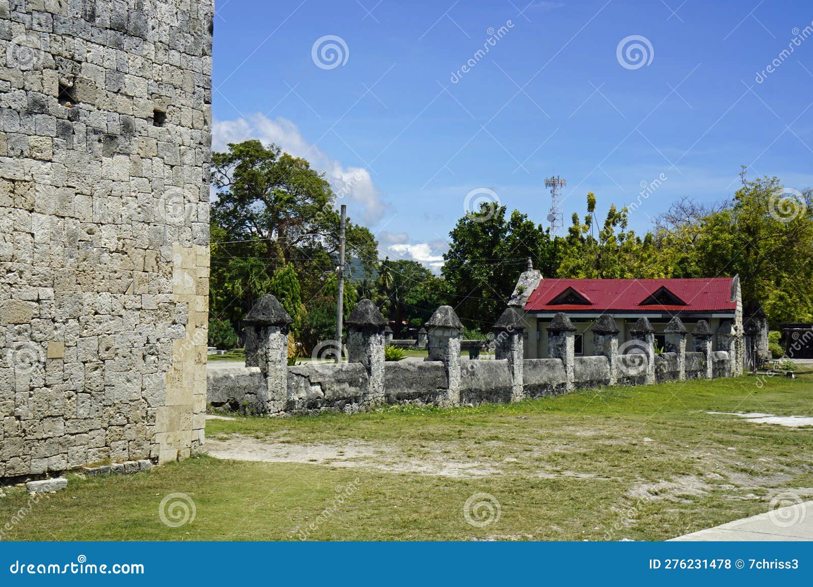 Ancient Ruins of the Barracks of Oslob Stock Photo - Image of ...
