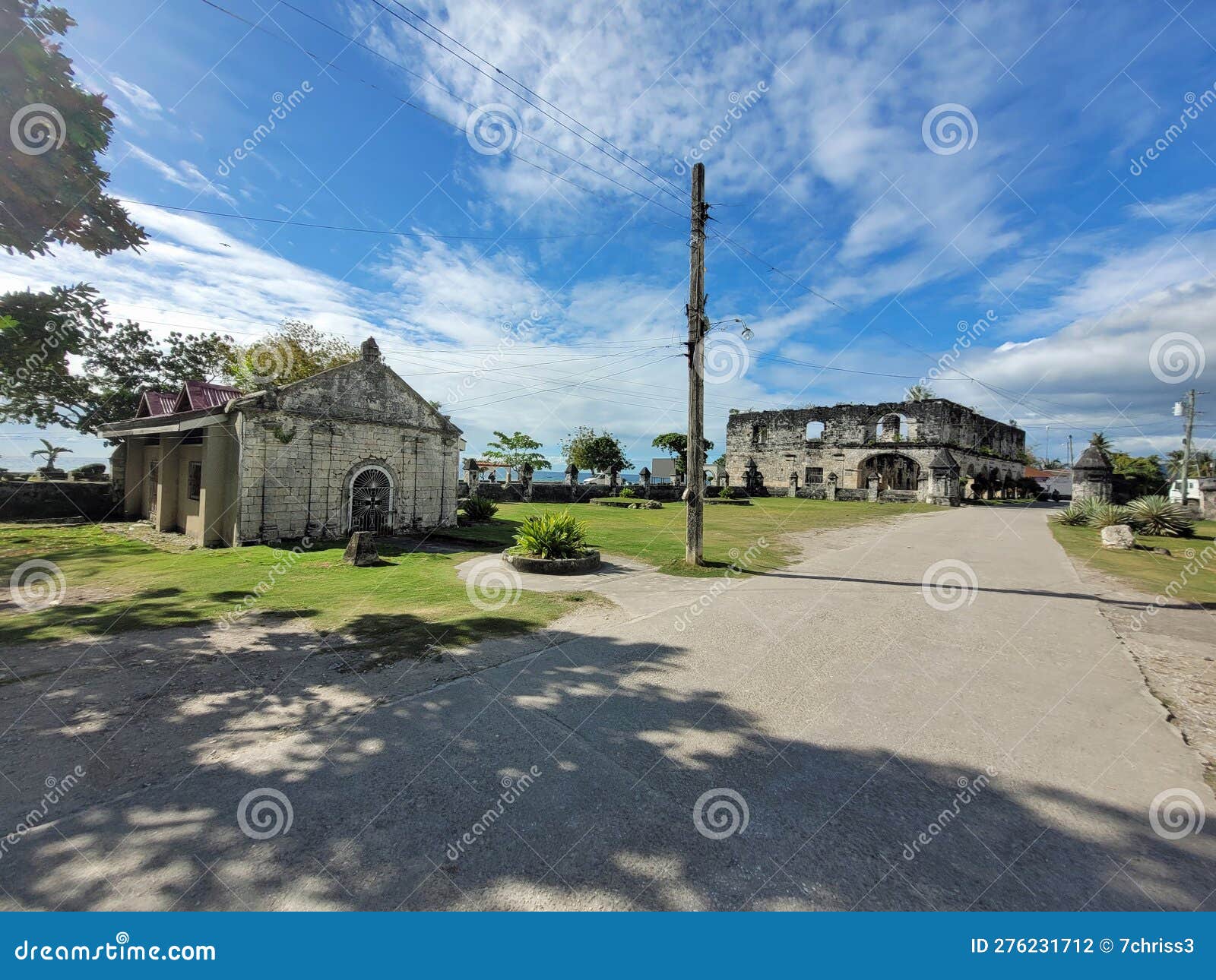 Ancient Ruins of the Barracks of Oslob Stock Photo - Image of island ...