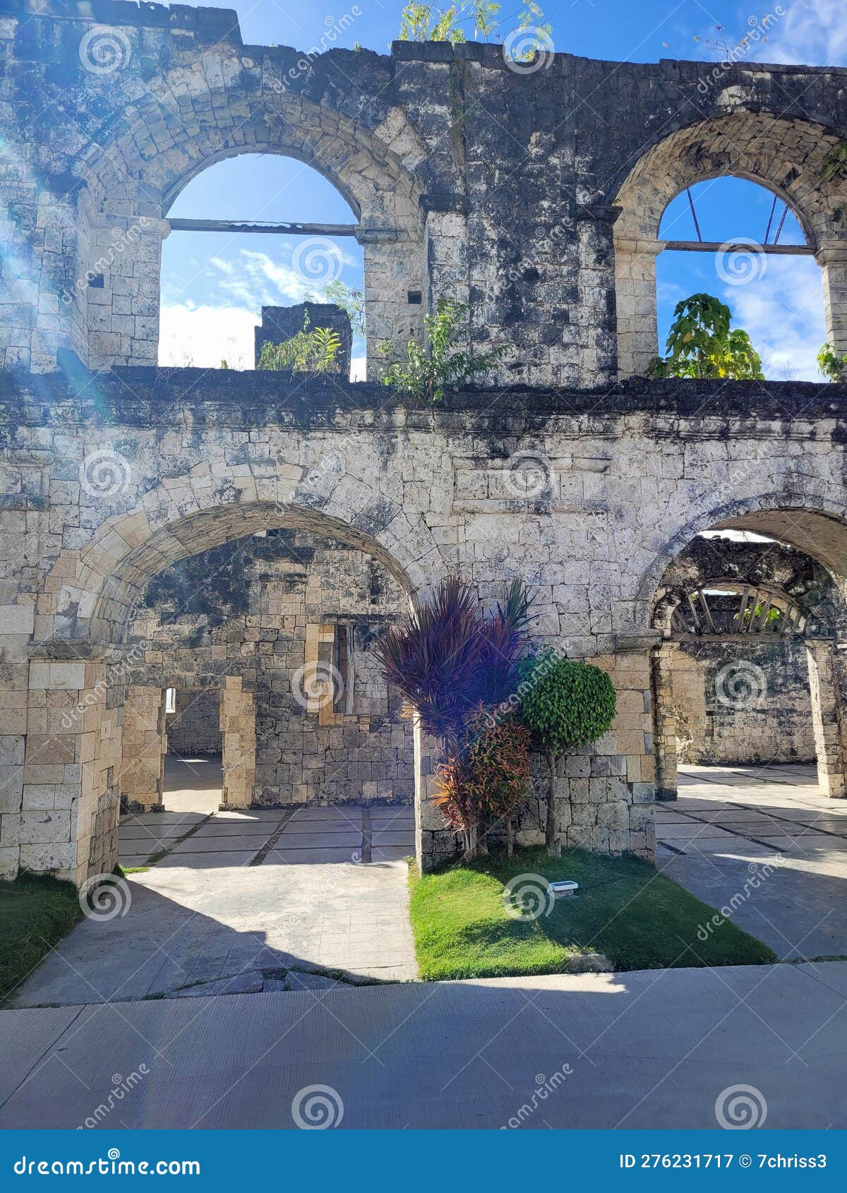 Ancient Ruins of the Barracks of Oslob Stock Image - Image of scenic ...