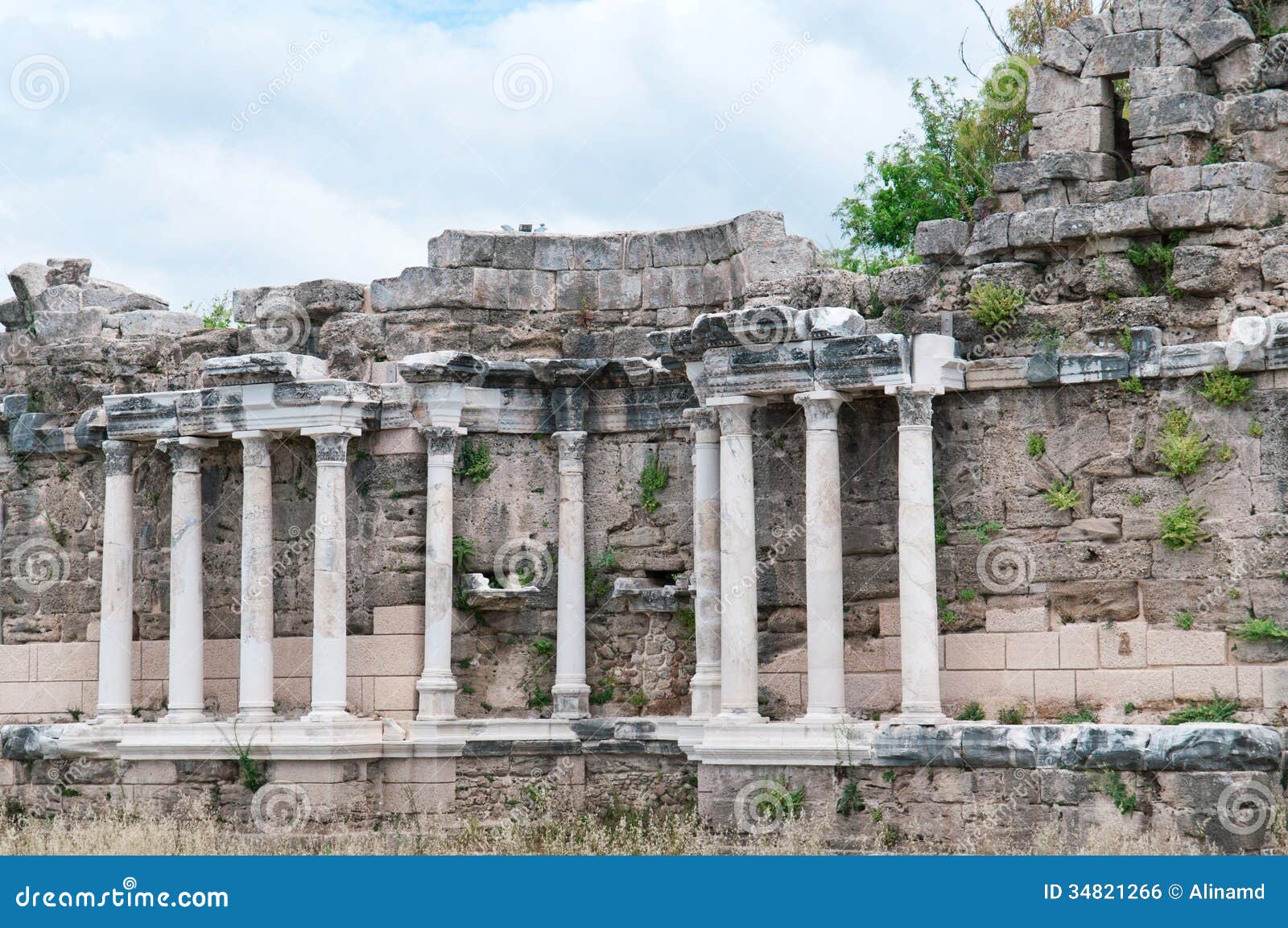 Ancient ruins stock photo. Image of outdoors, blue, anatolia - 34821266