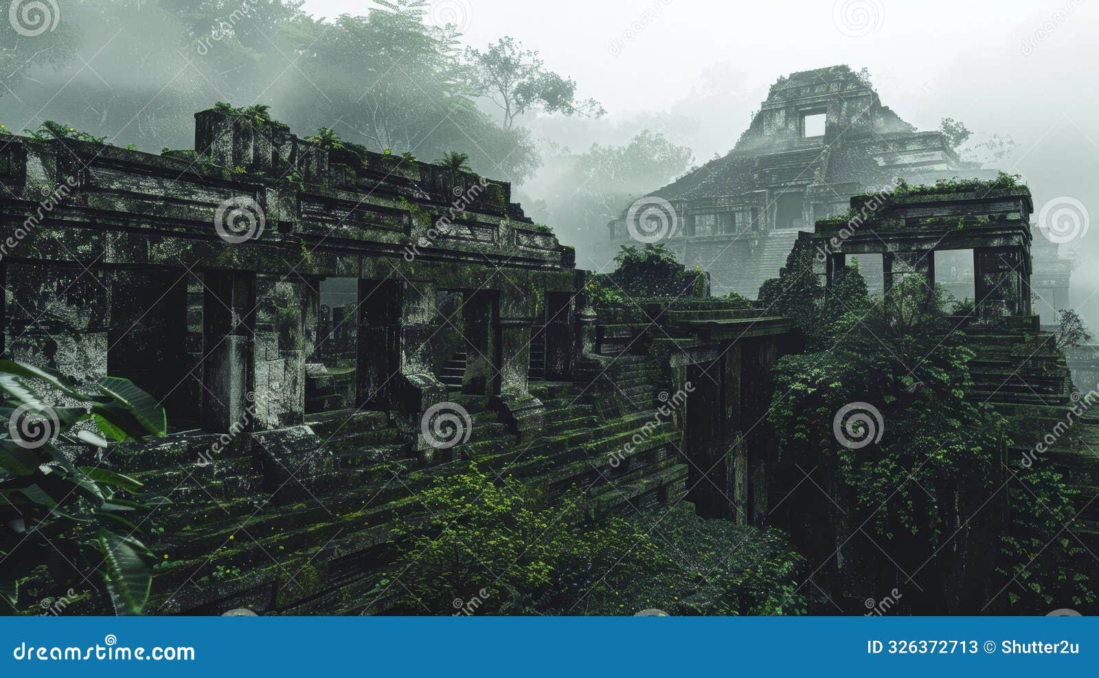 Ruins Of Modern City With Skyscrapers Sunk At Bottom Of Sea, Post ...