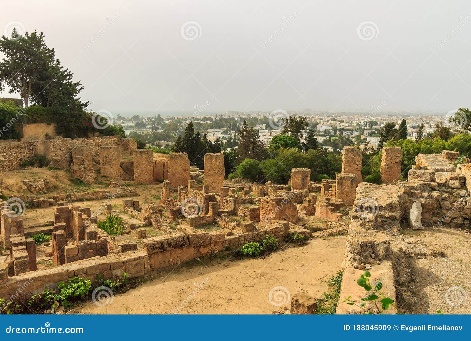 Ancient ruins of Carthage editorial stock image. Image of column ...