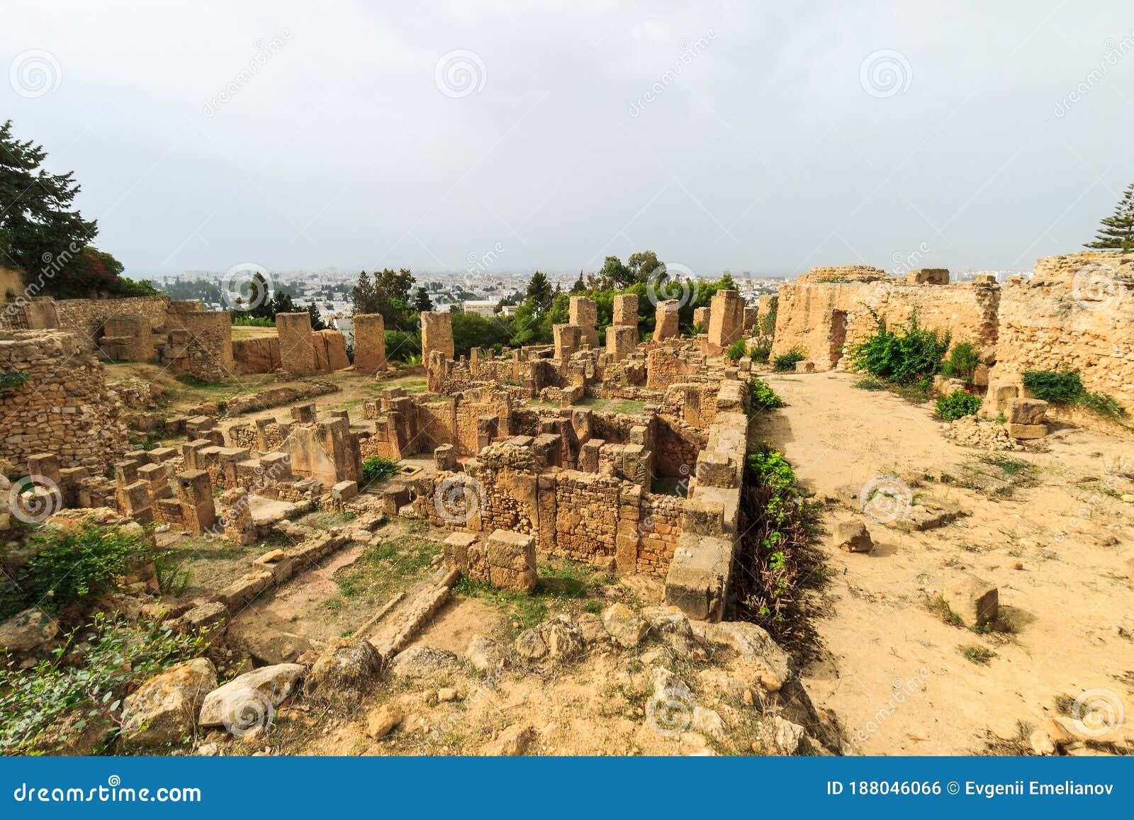 Ancient ruins of Carthage editorial photo. Image of architecture ...