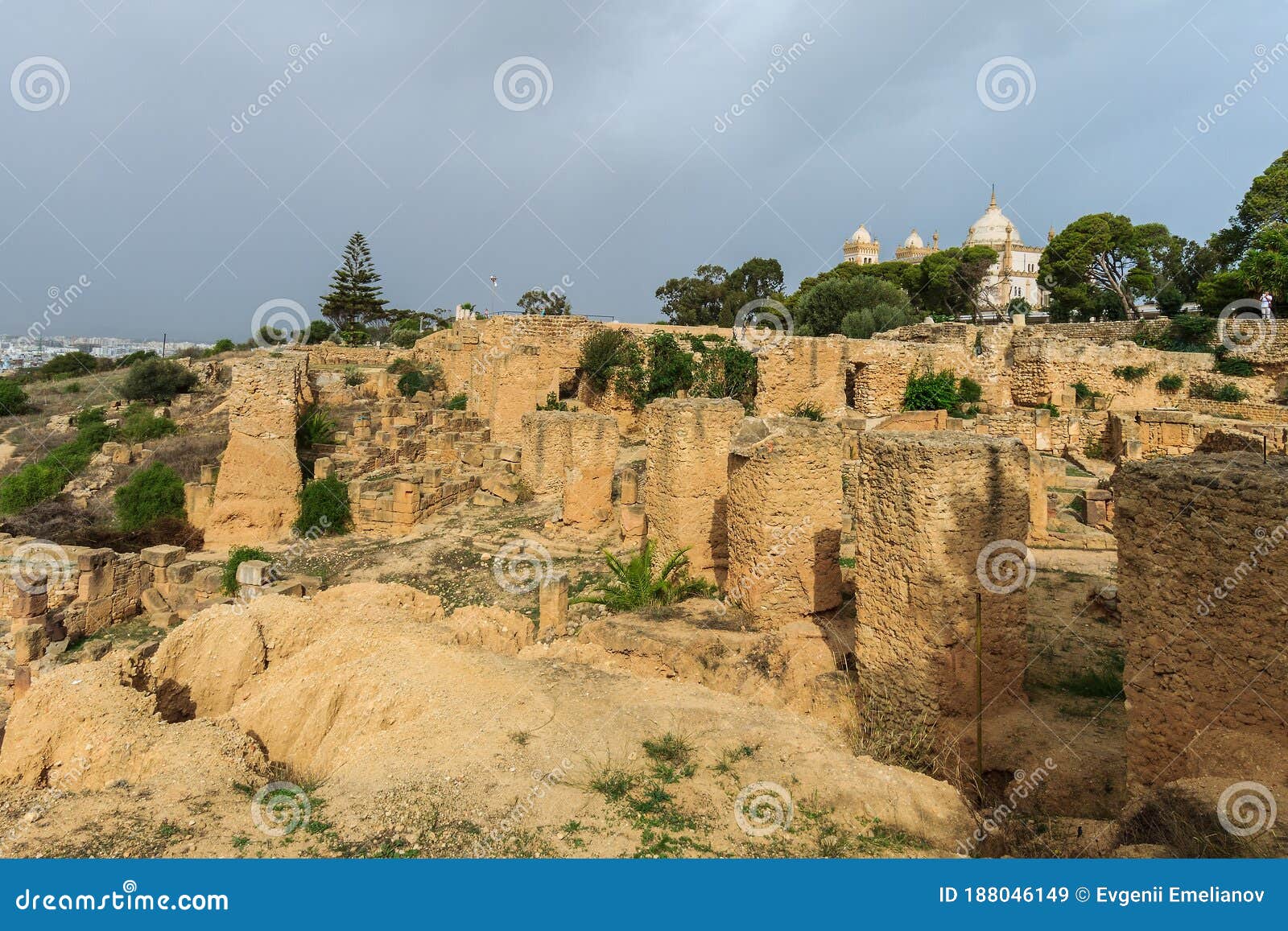 Ancient ruins of Carthage editorial stock image. Image of medieval ...