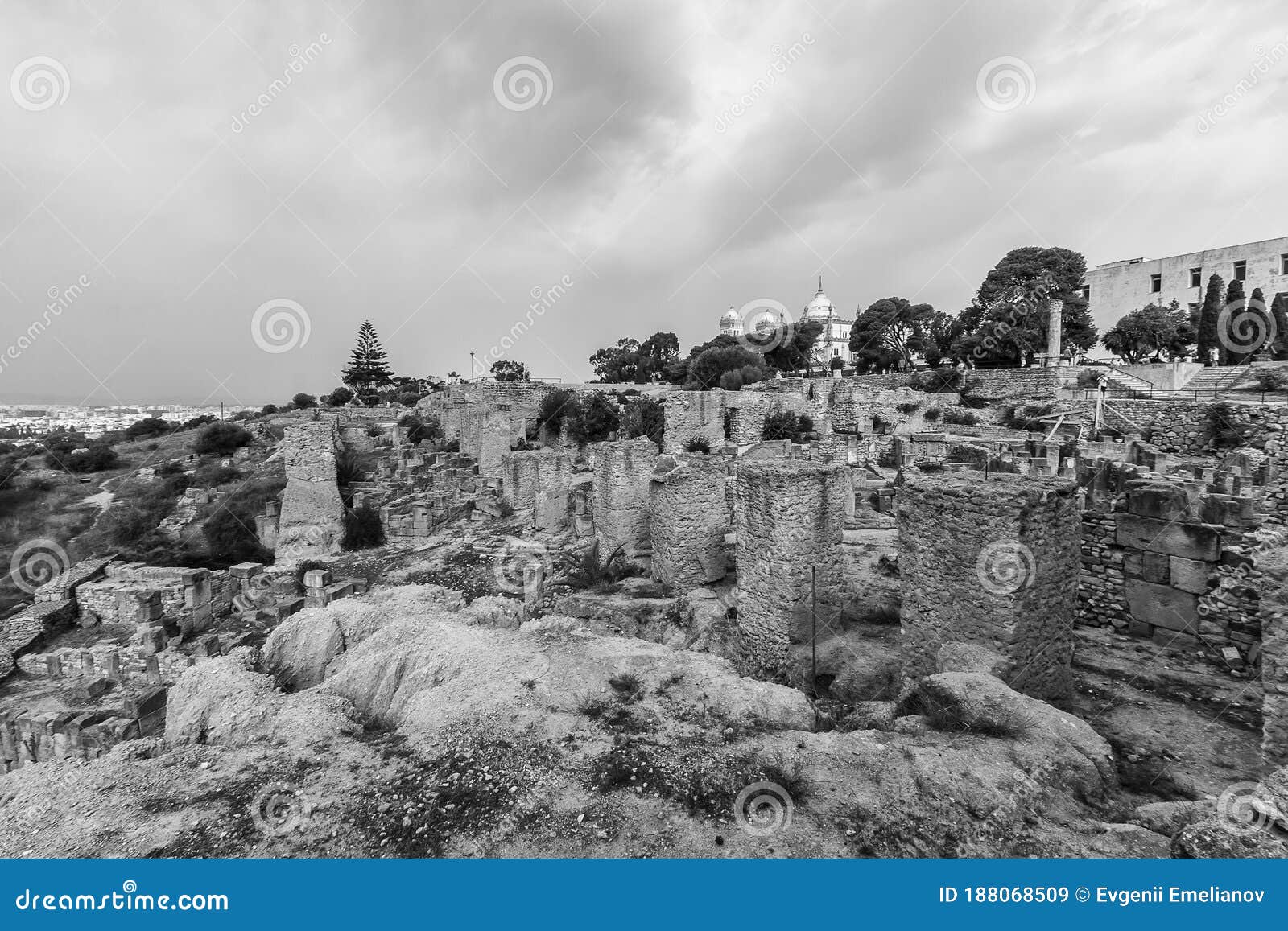 Ancient ruins of Carthage editorial stock image. Image of museum ...