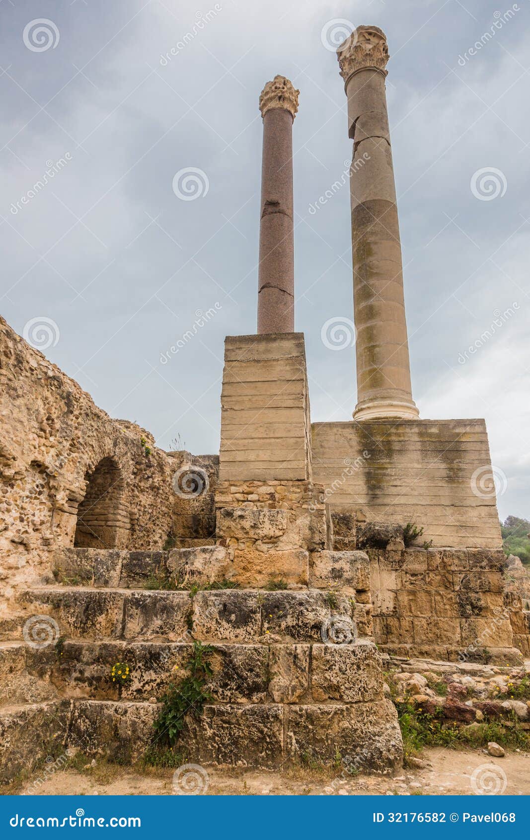 Ancient Ruins of Carthage, Tunisia Stock Photo - Image of antic ...