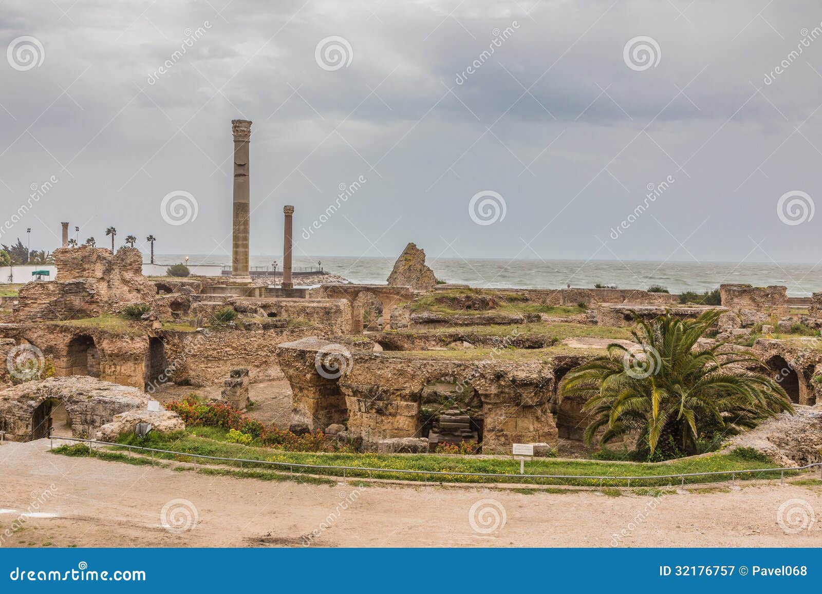 Ancient Ruins of Carthage, Tunisia Stock Image - Image of colour, ruins ...