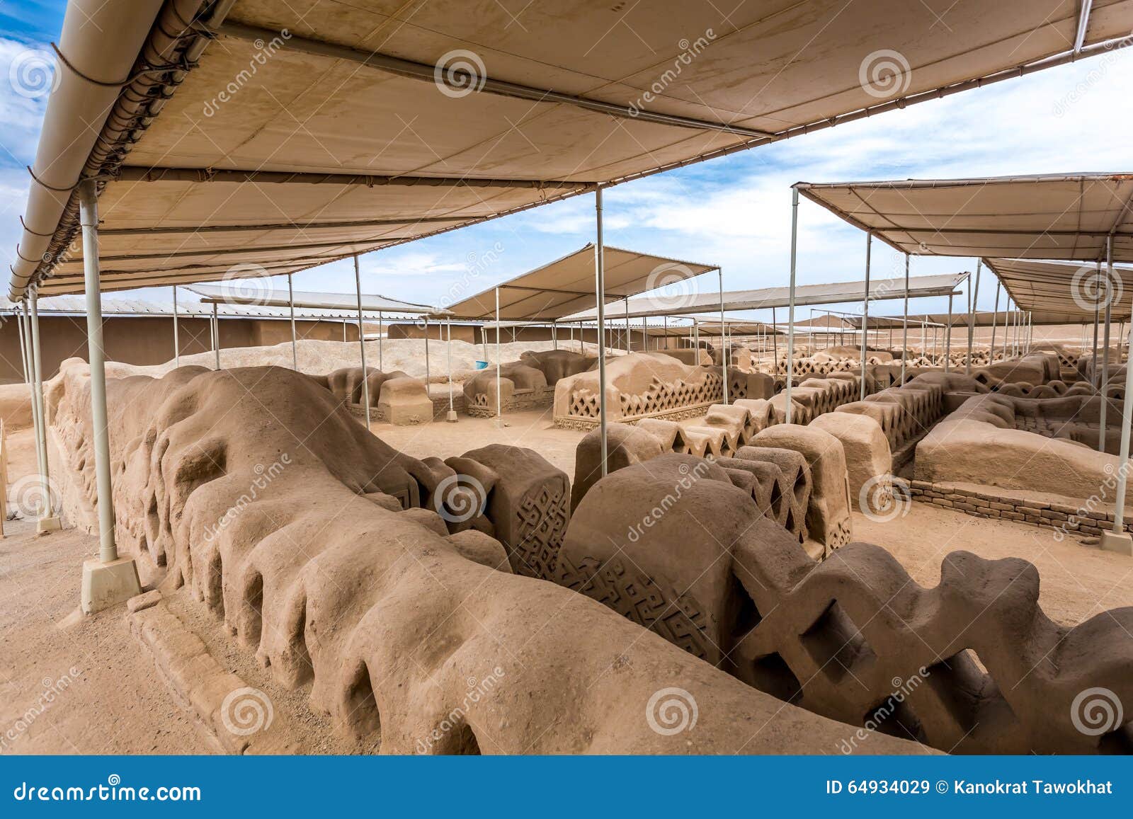 The Ancient Ruins of Chan Chan in Peru Stock Image - Image of ...
