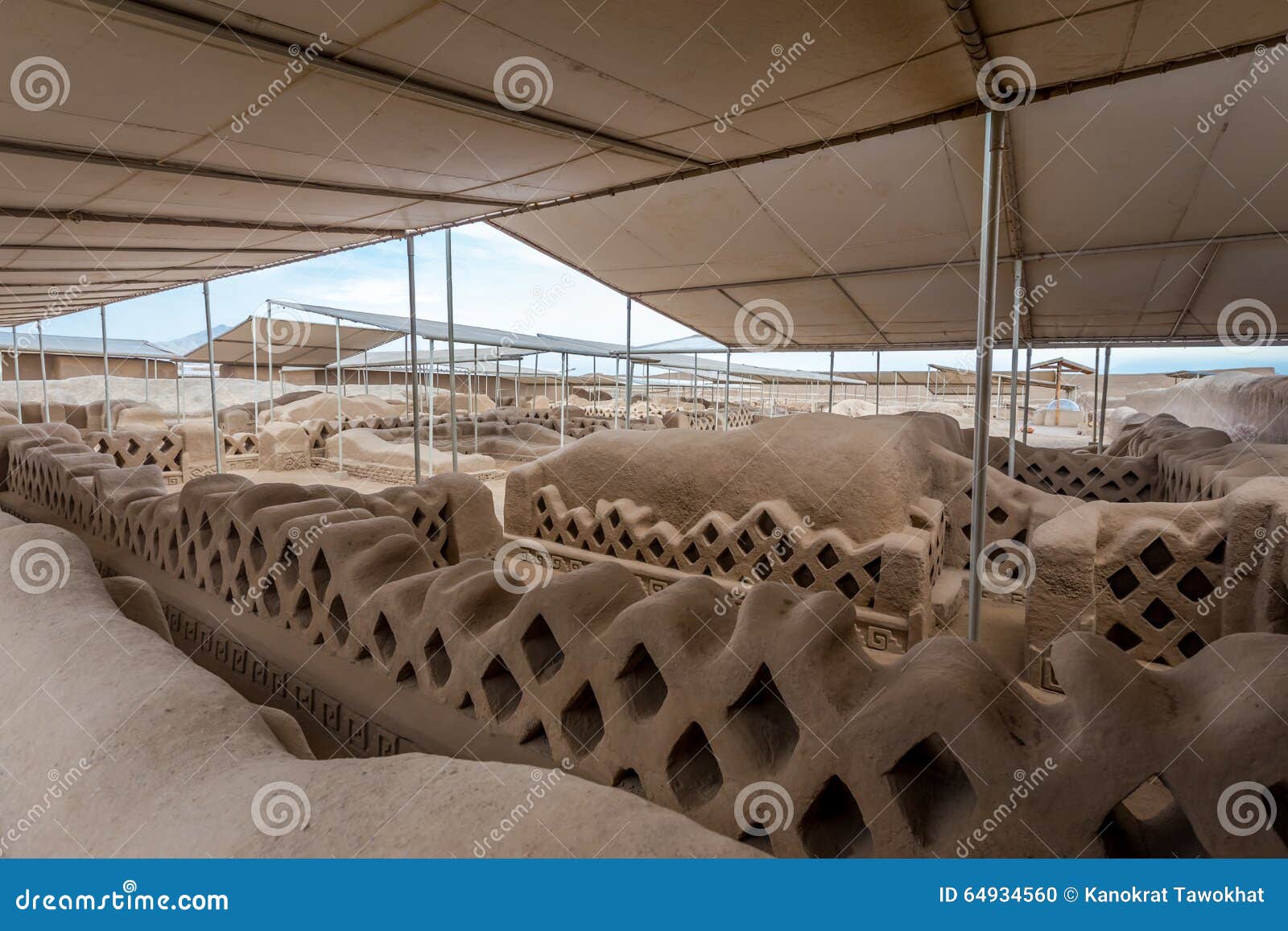 The Ancient Ruins of Chan Chan in Peru Stock Photo - Image of columbian ...