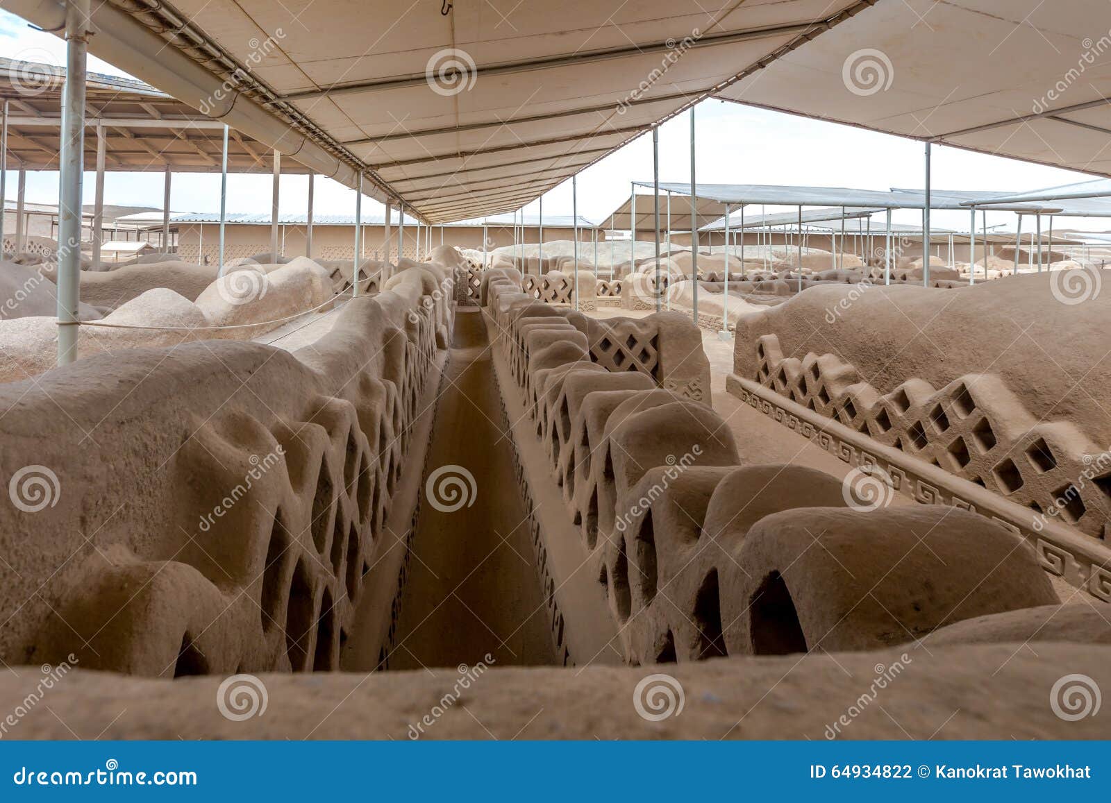 The Ancient Ruins of Chan Chan in Peru Stock Photo - Image of friezes ...