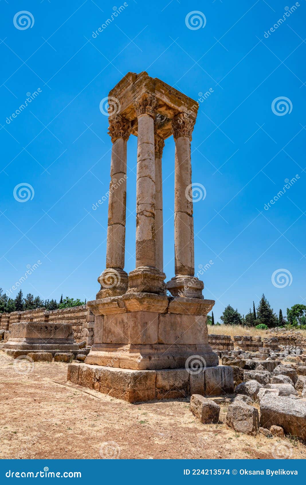Ancient Ruins in the City of Anjar, Lebanon Stock Photo - Image of ...