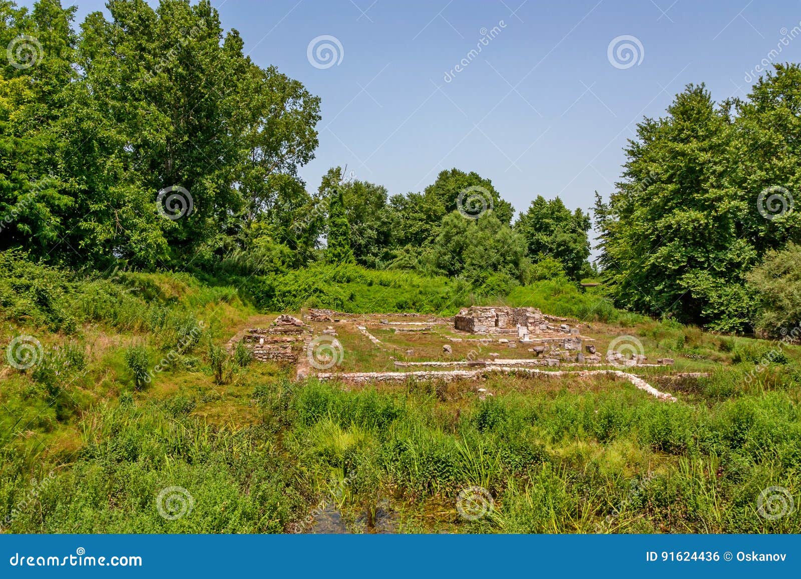 Ancient Ruins in Dion, Greece. Stock Photo - Image of goddess, greece ...
