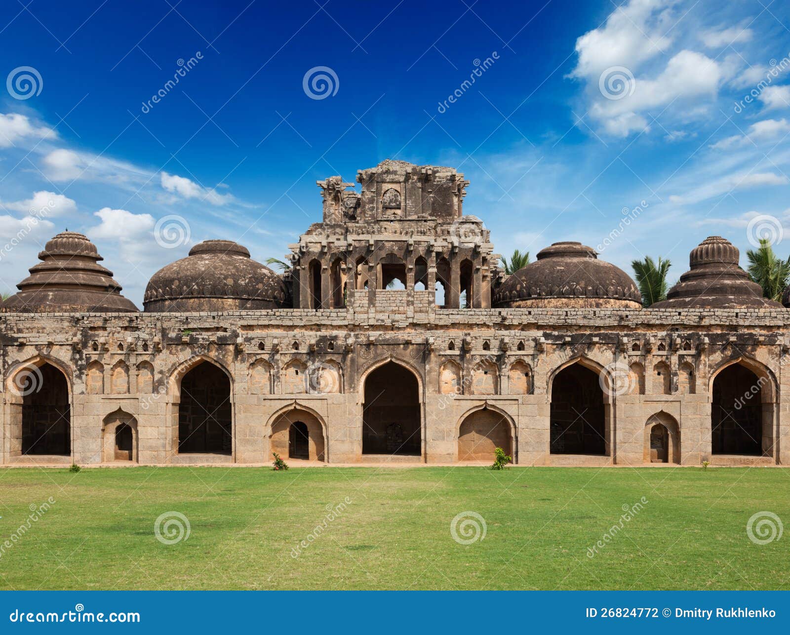 Ancient Ruins of Elephant Stables Stock Photo - Image of civilization ...