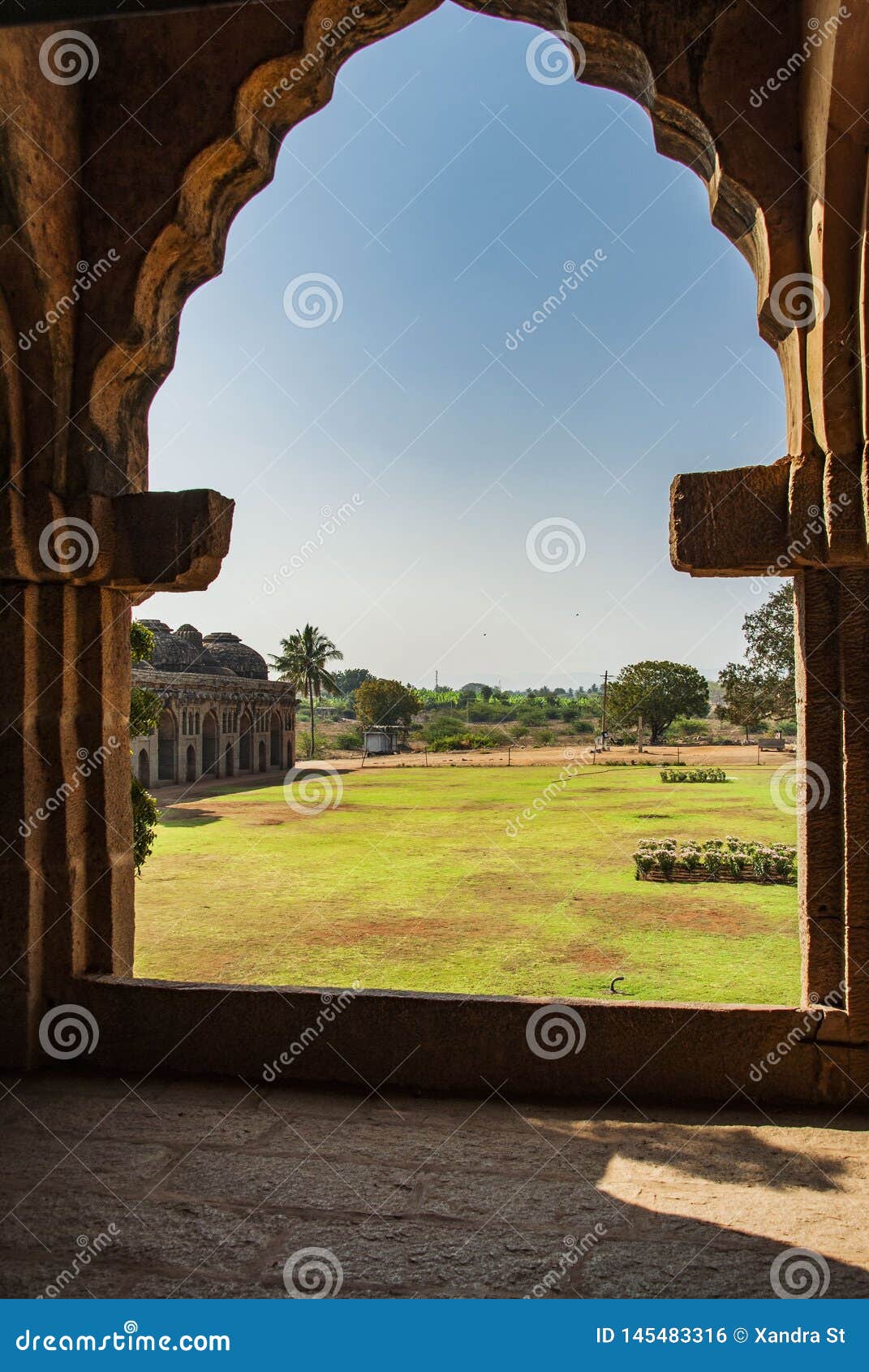 Ancient Ruins of Elephant Stables. Hampi in India. Stock Photo - Image ...