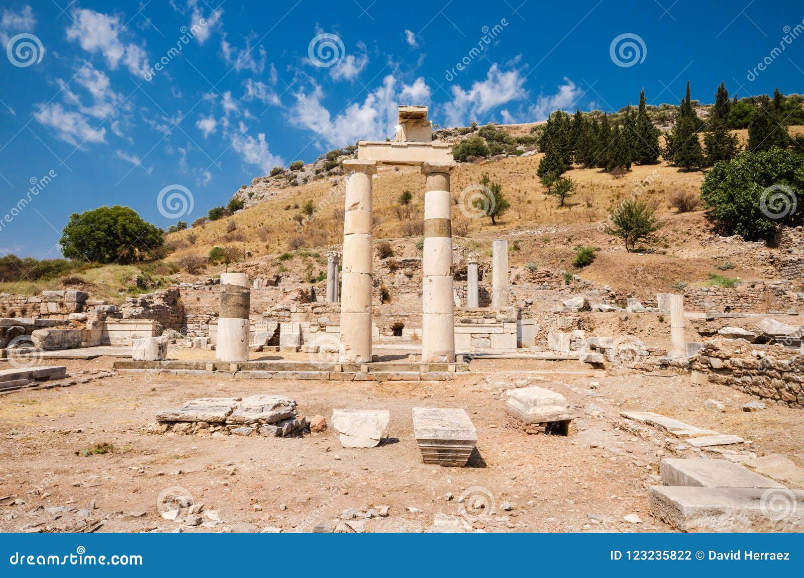 Ancient Ruins of Ephesus, Turkey. Stock Photo - Image of landmark, city ...