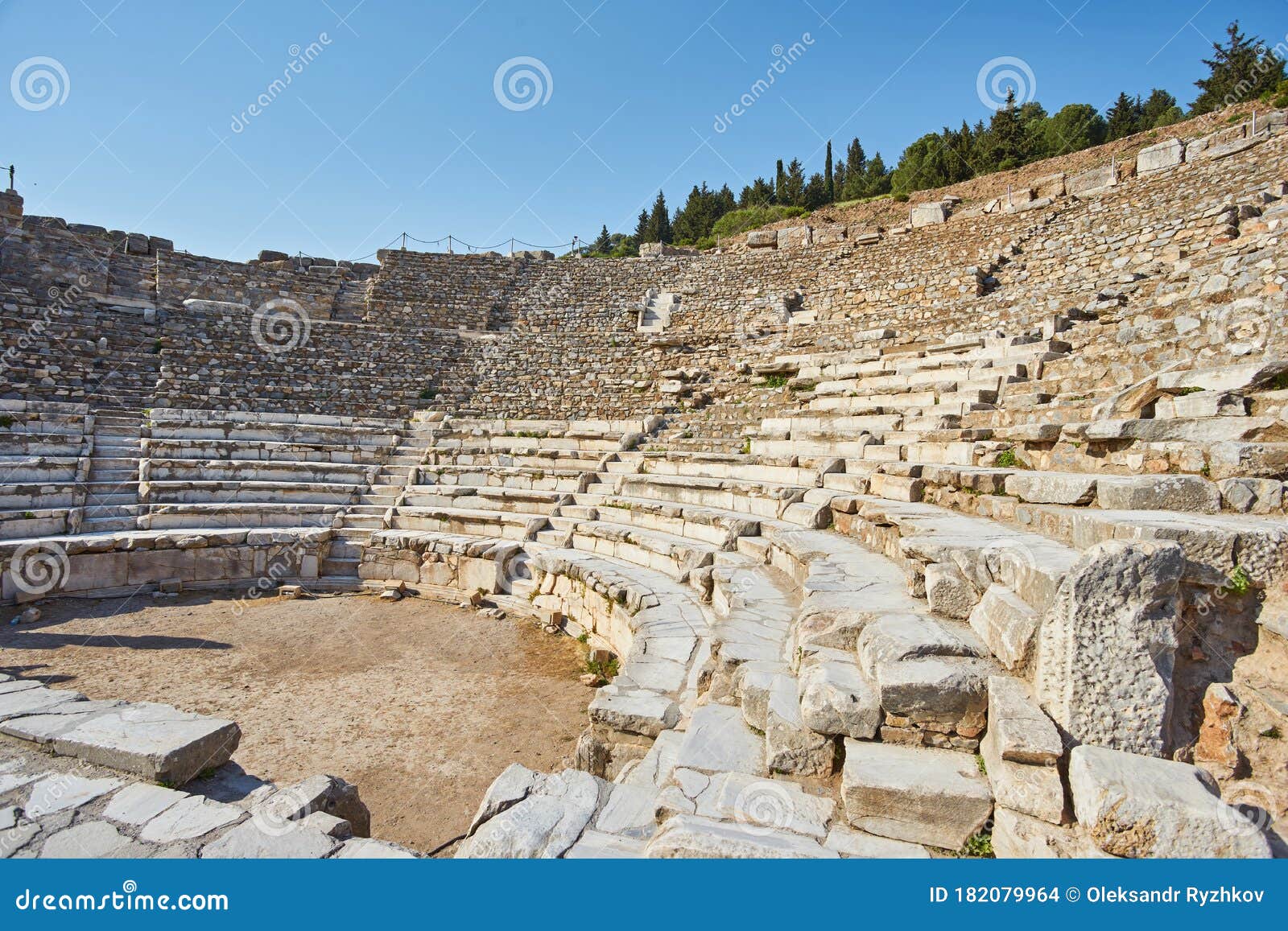 Ancient Ruins in Ephesus Turkey Stock Photo - Image of facade, ephesus ...