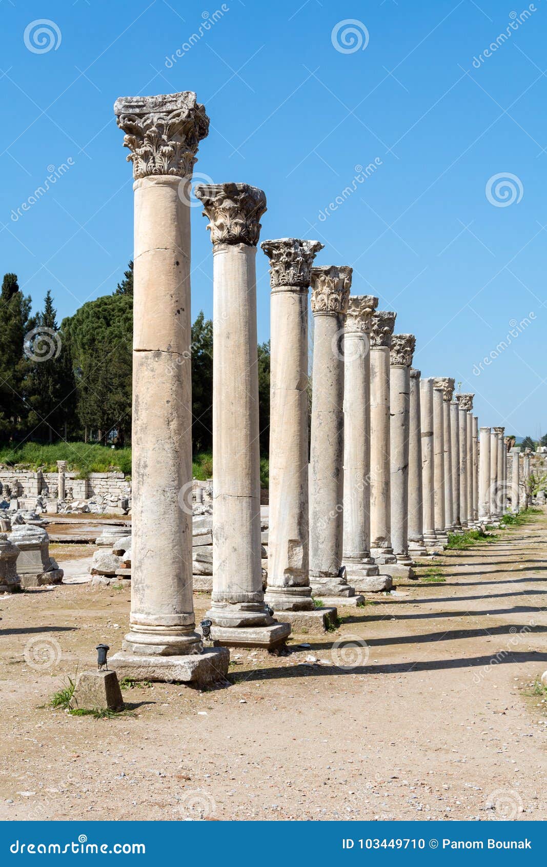 Ancient Ruins in Ephesus Turkey Stock Photo - Image of outdoor, gate ...