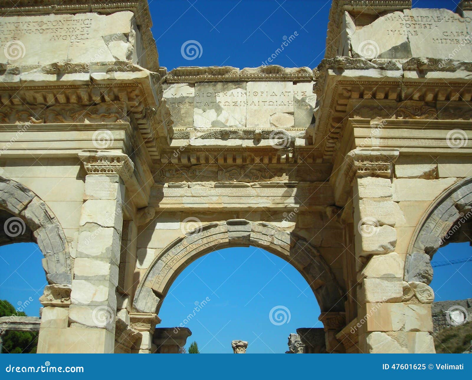 Ancient Ruins. Gate for a Long Time in the Efes Stock Image - Image of ...