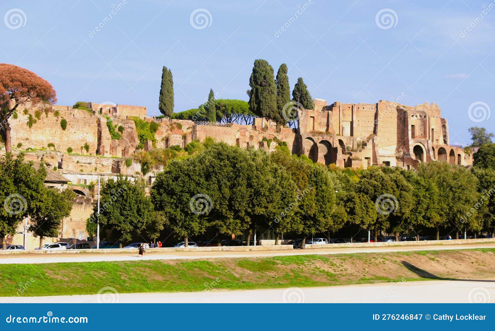 Ancient Ruins of the Historic Circus Maximus in Rome, Italy Stock Image ...