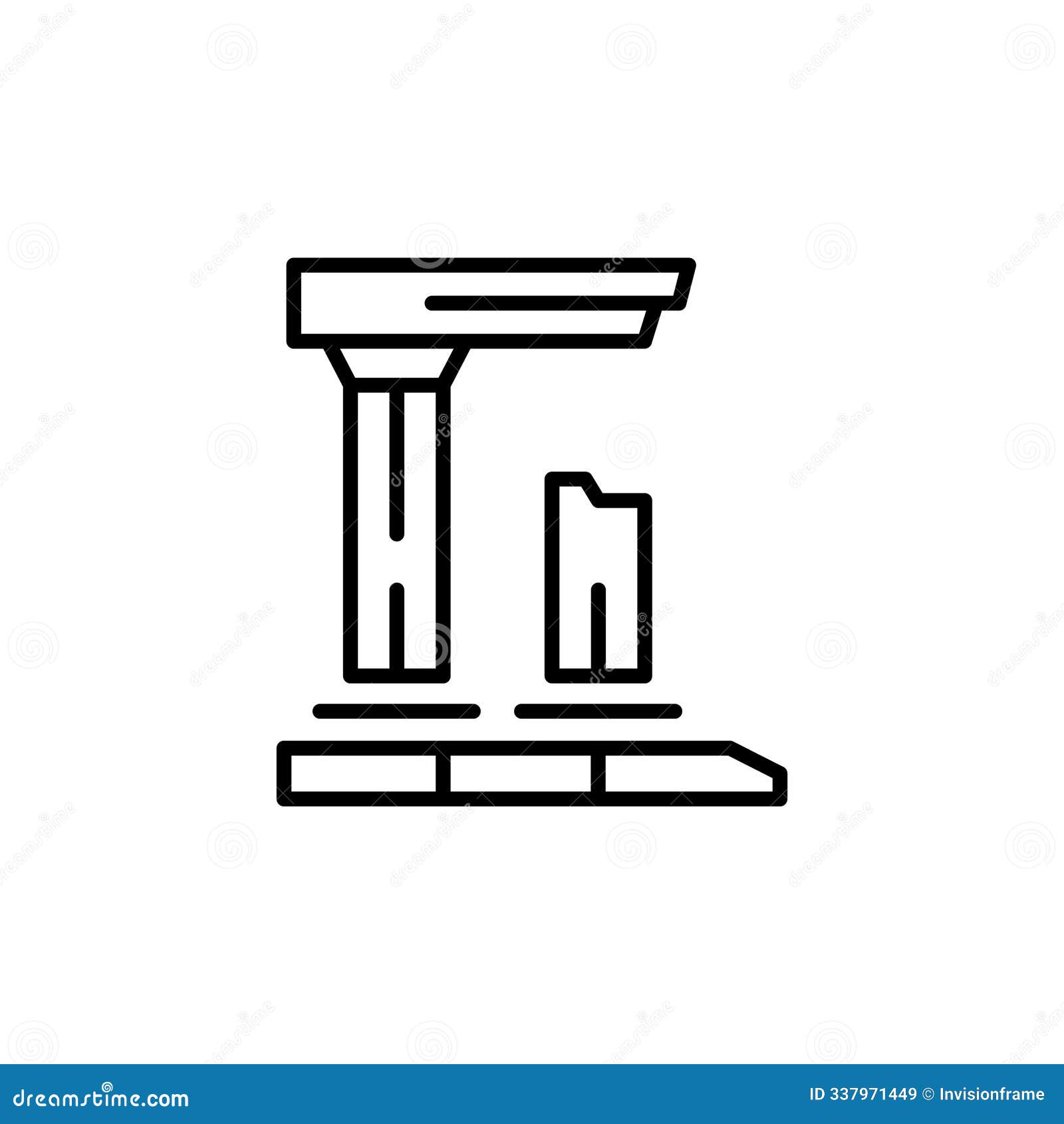 Ancient ruins icon stock illustration. Illustration of preservation ...