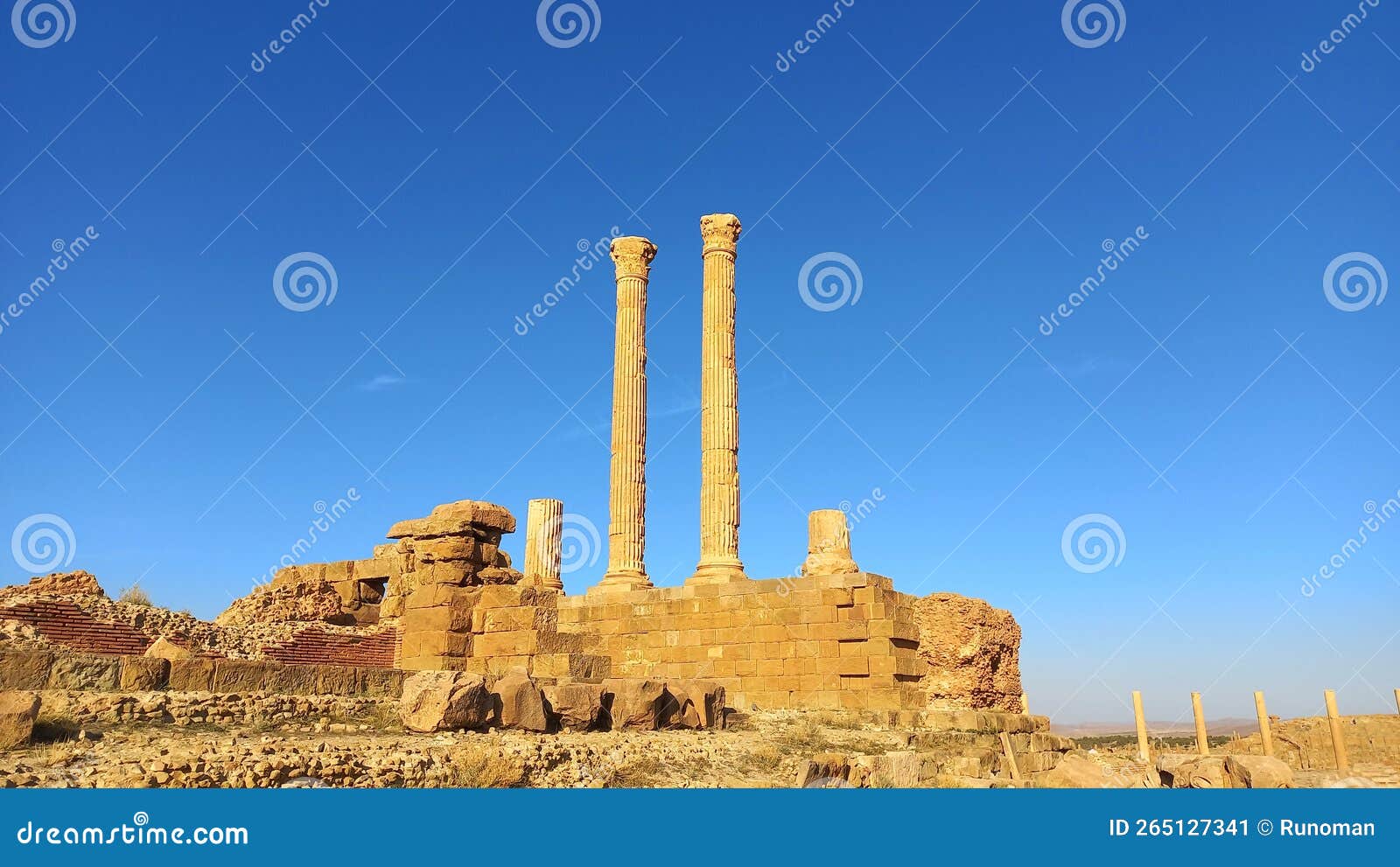 Archaeological Site of Timgad Stock Image - Image of ruins, ancient ...