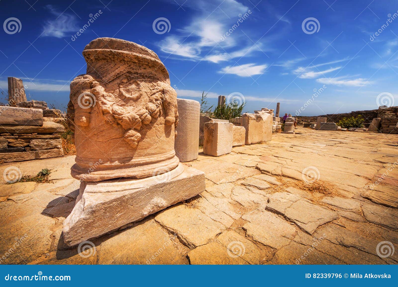 Ancient Ruins on the Island of Delos Stock Photo - Image of historical ...