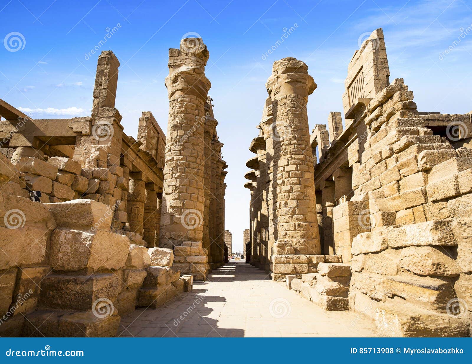 Ancient Ruins of Karnak Temple, Luxor, Egypt Stock Photo - Image of ...