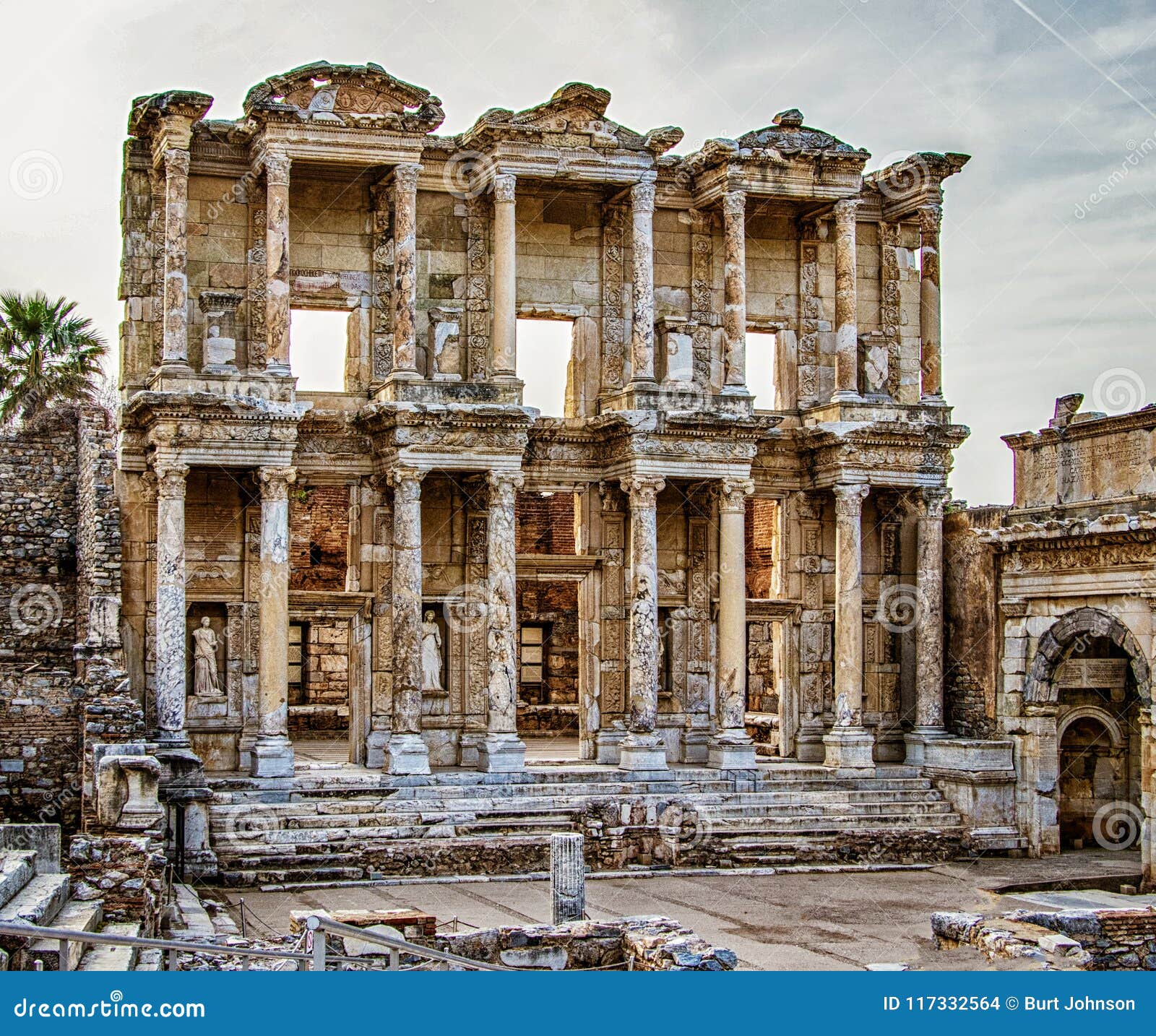 Ancient Ruins of Library of Ephesus Stock Photo - Image of ancient ...